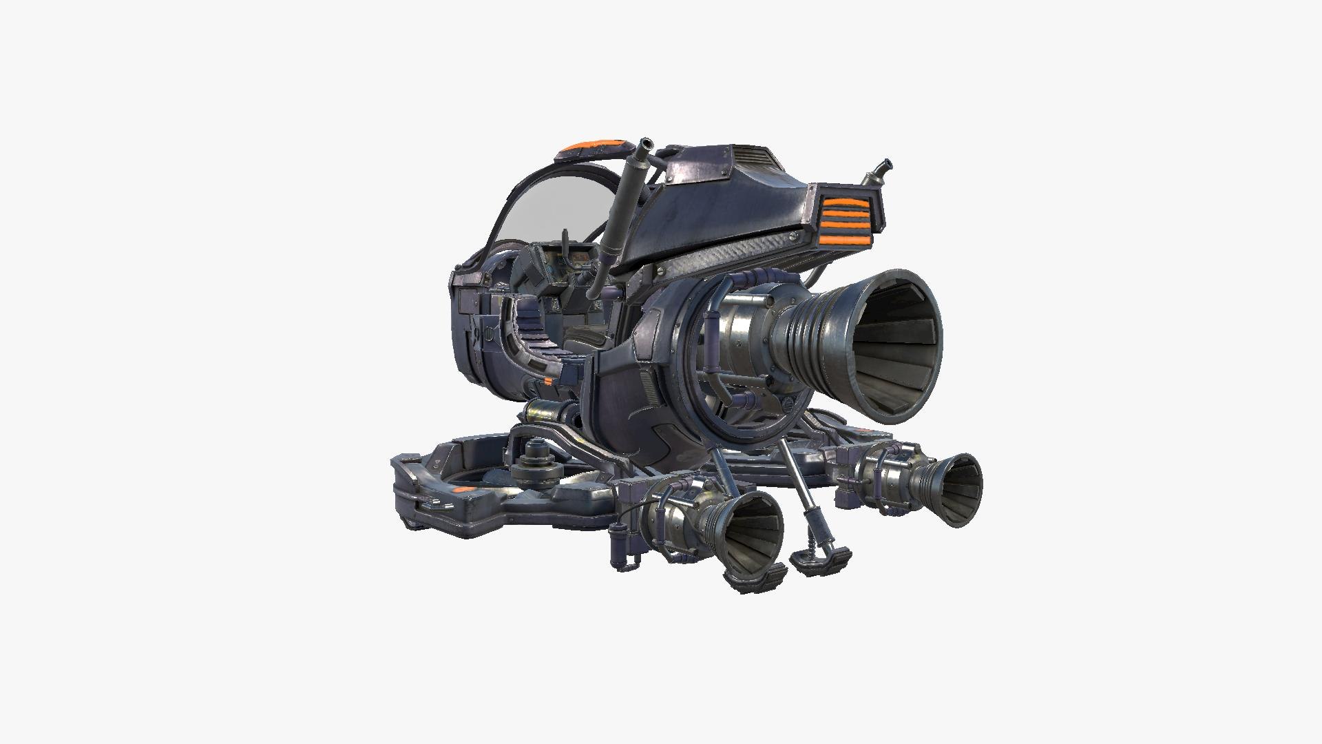 Sci-Fi Hovercraft Helicopter VTOL Tiltrotor Glider Plane Flying ...