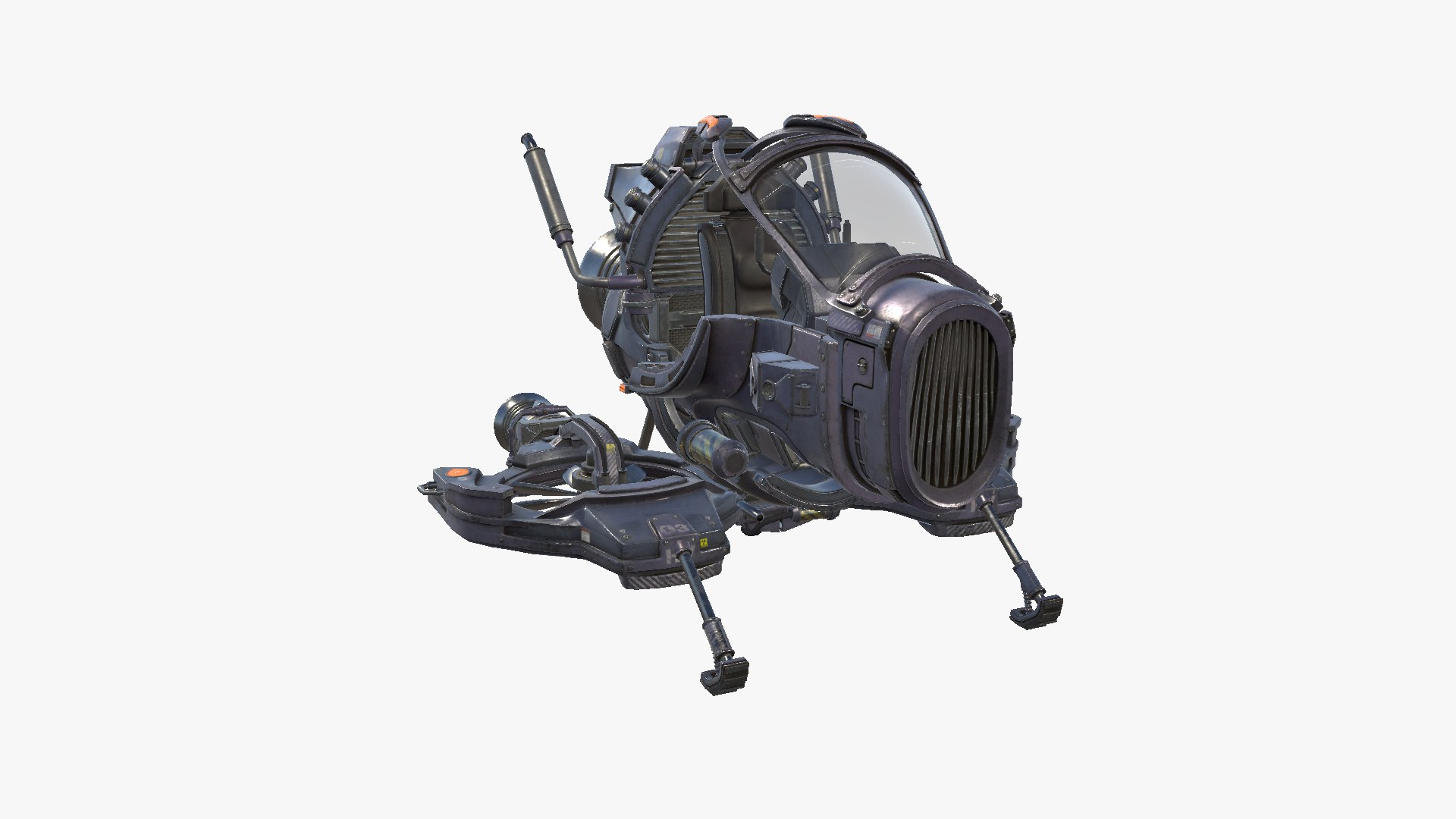 Sci-Fi Hovercraft Helicopter VTOL Tiltrotor Glider Plane Flying ...