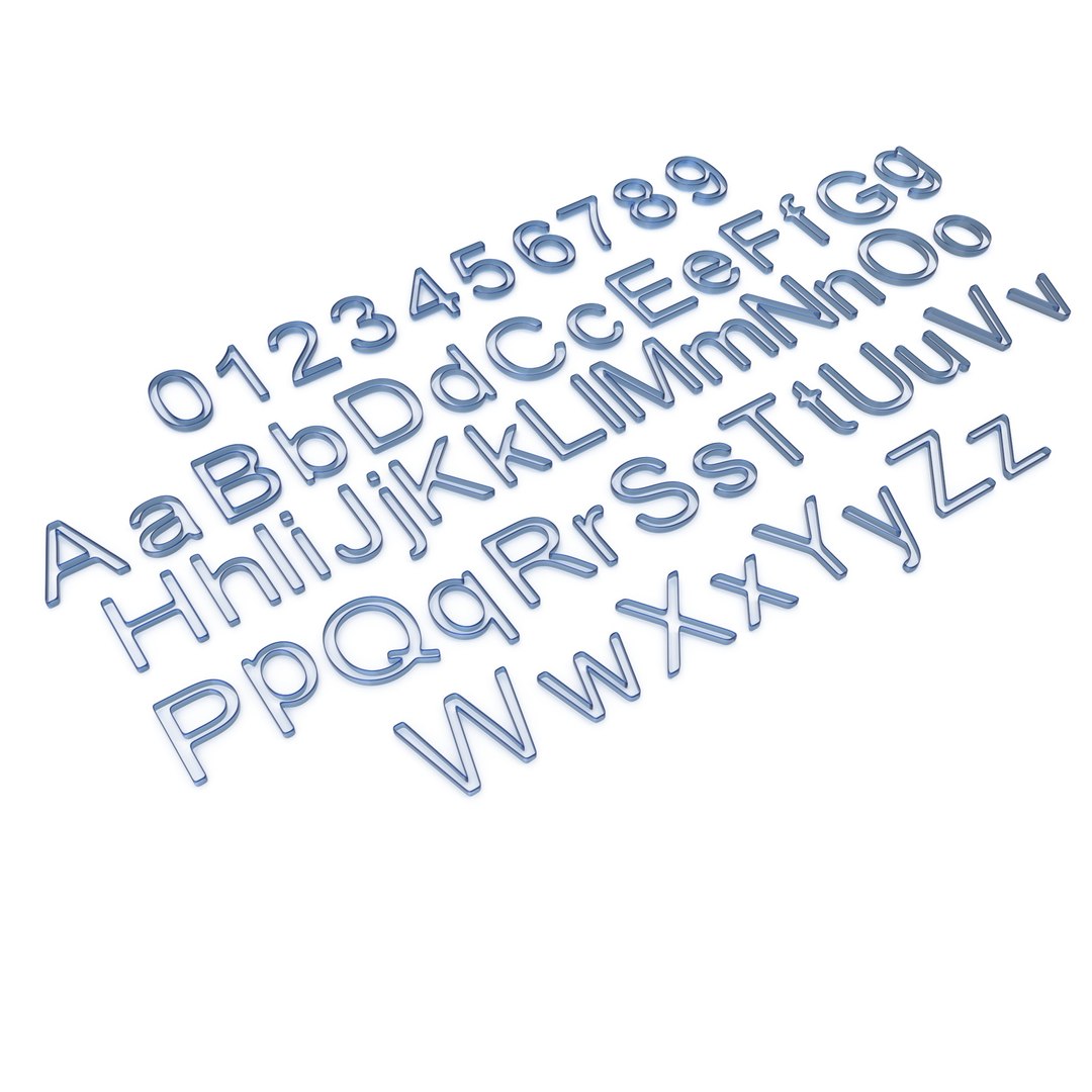 3D Model Alphabet Glass 3 - TurboSquid 2136712