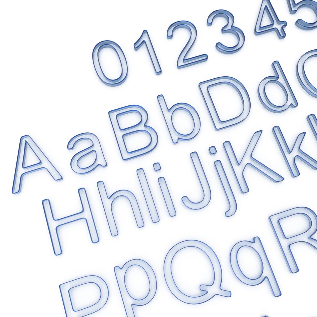 3D Model Alphabet Glass 3 - TurboSquid 2136712