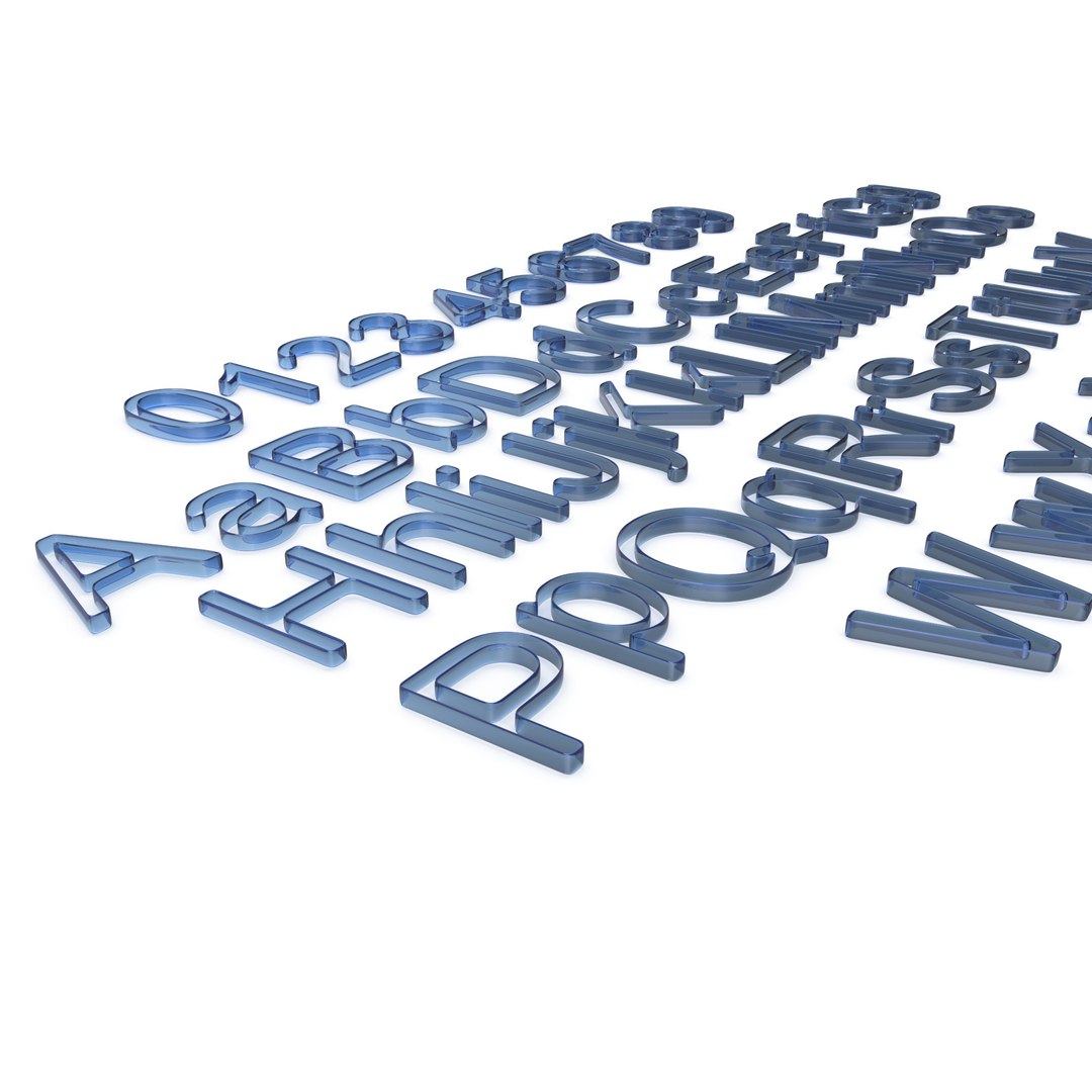 3D Model Alphabet Glass 3 - TurboSquid 2136712