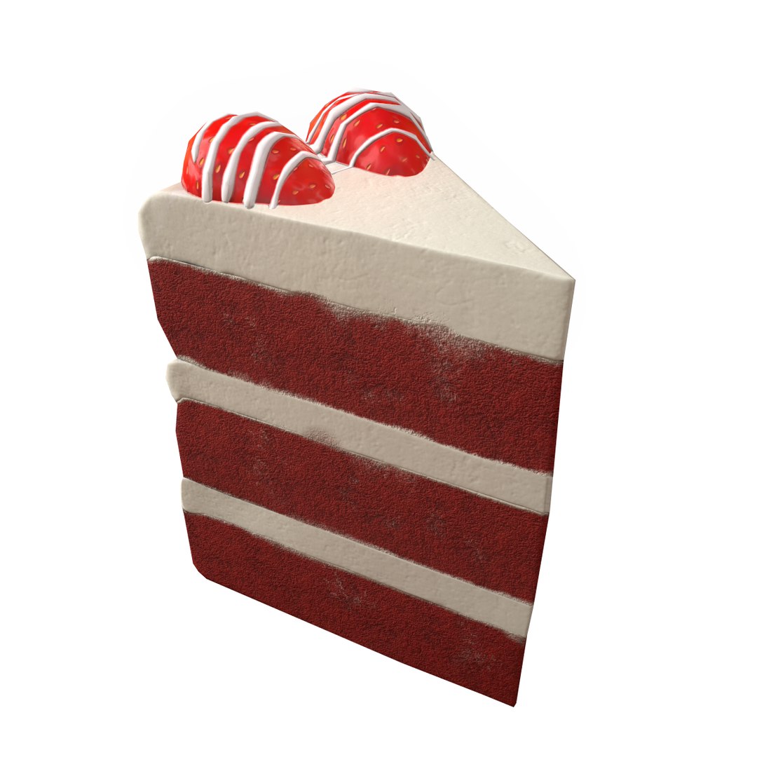 3D Red Velvet Cake Piece model - TurboSquid 2084138