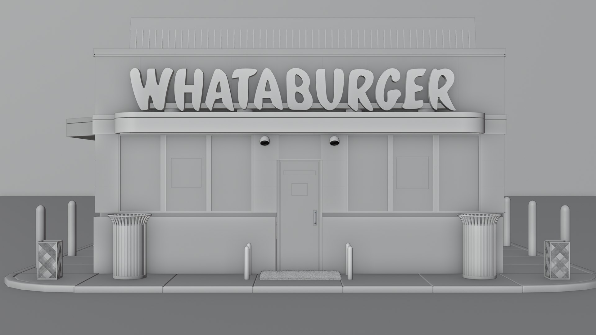 Whataburger Restaurant Building 3D Model - TurboSquid 2216270