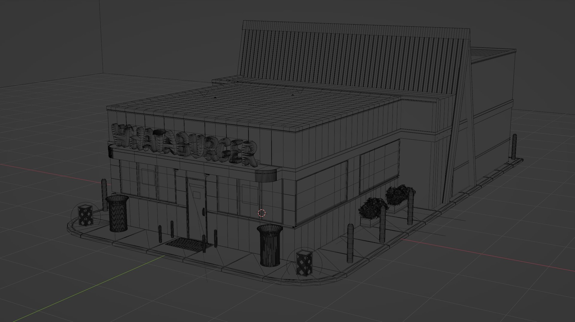 Whataburger Restaurant Building 3D Model - TurboSquid 2216270