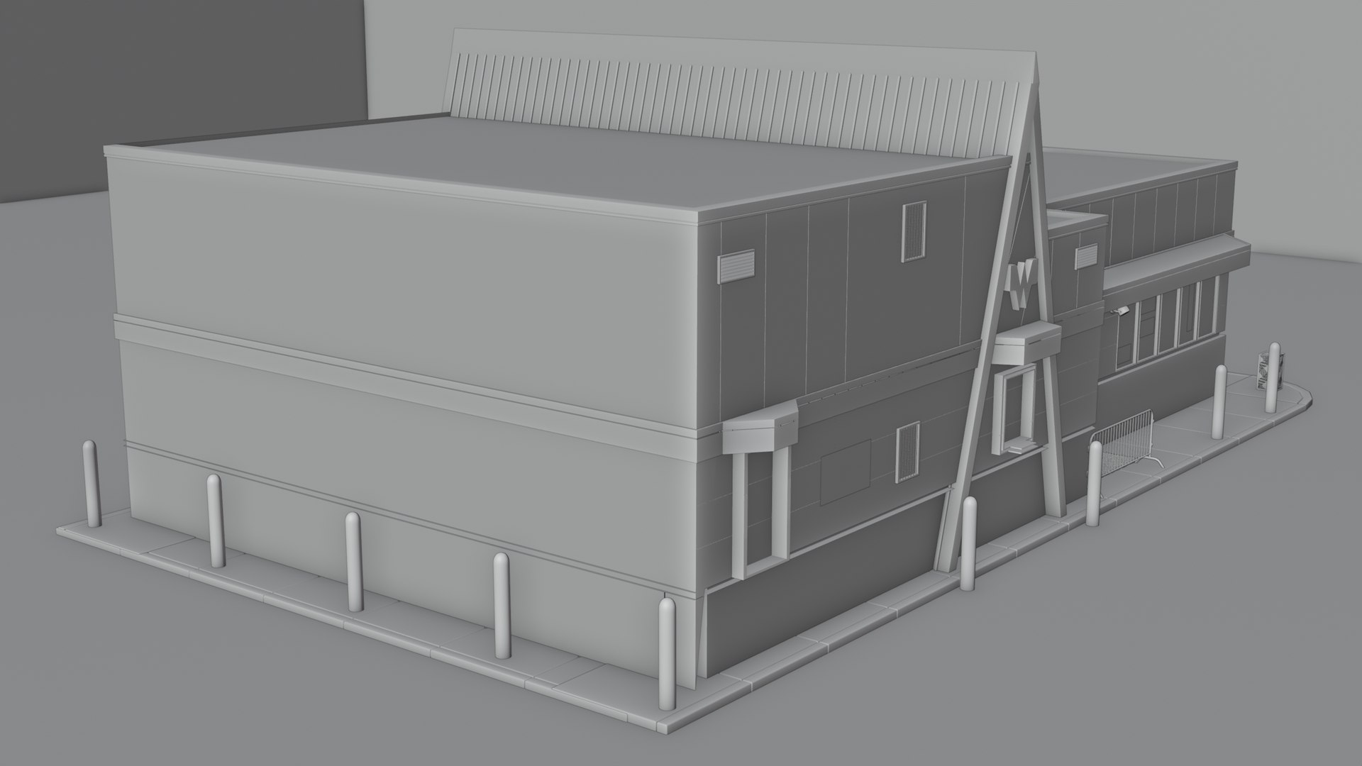 Whataburger Restaurant Building 3D Model - TurboSquid 2216270