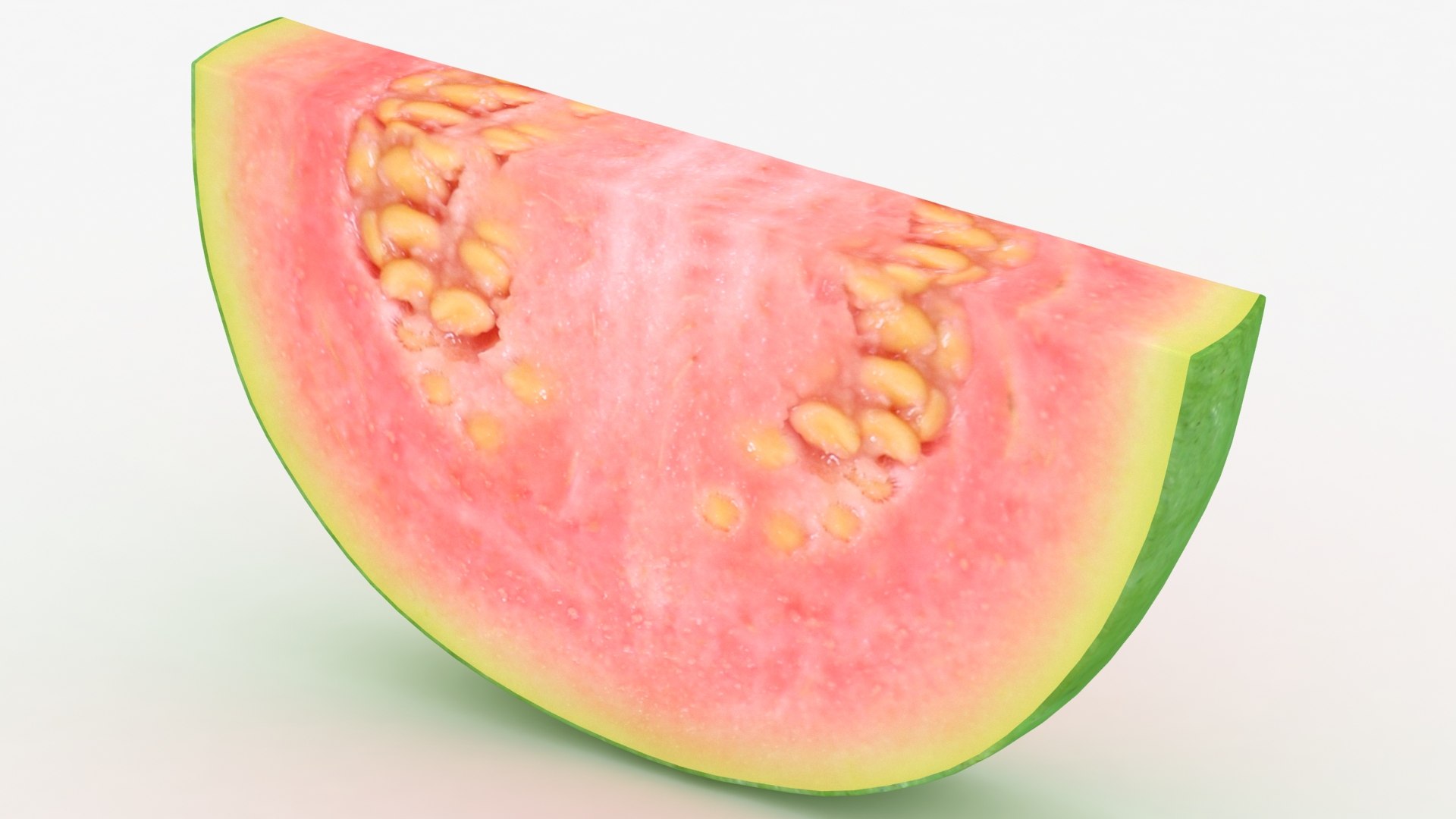 Realistic Pink Guava Slice 3D - TurboSquid 1661112