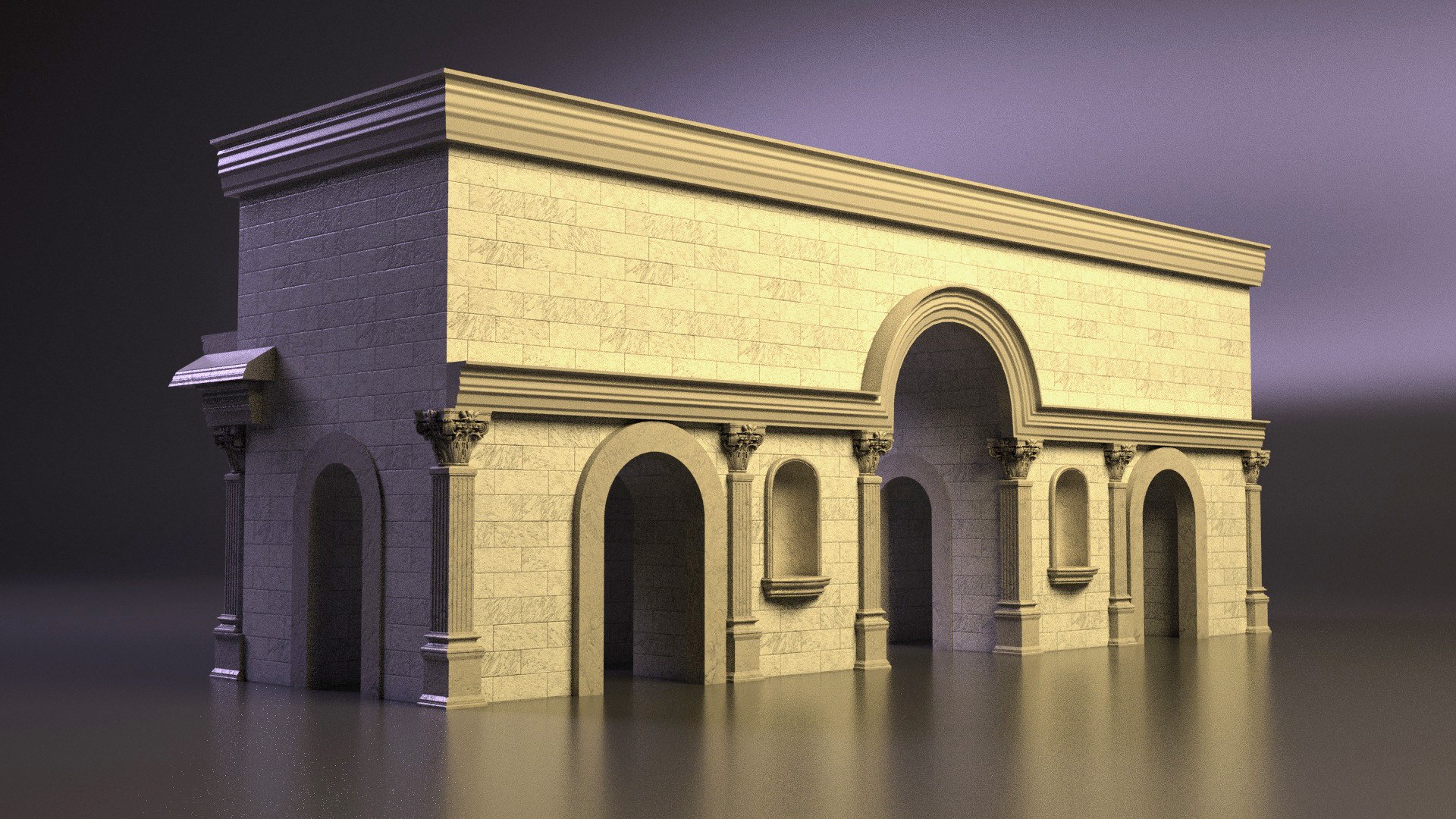 3d Roman Triumphal Arch
