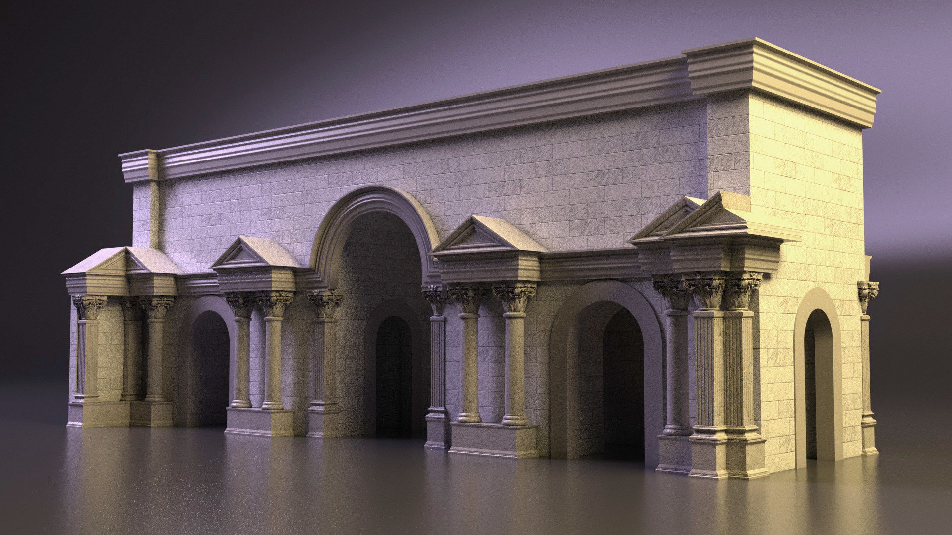 3d Roman Triumphal Arch