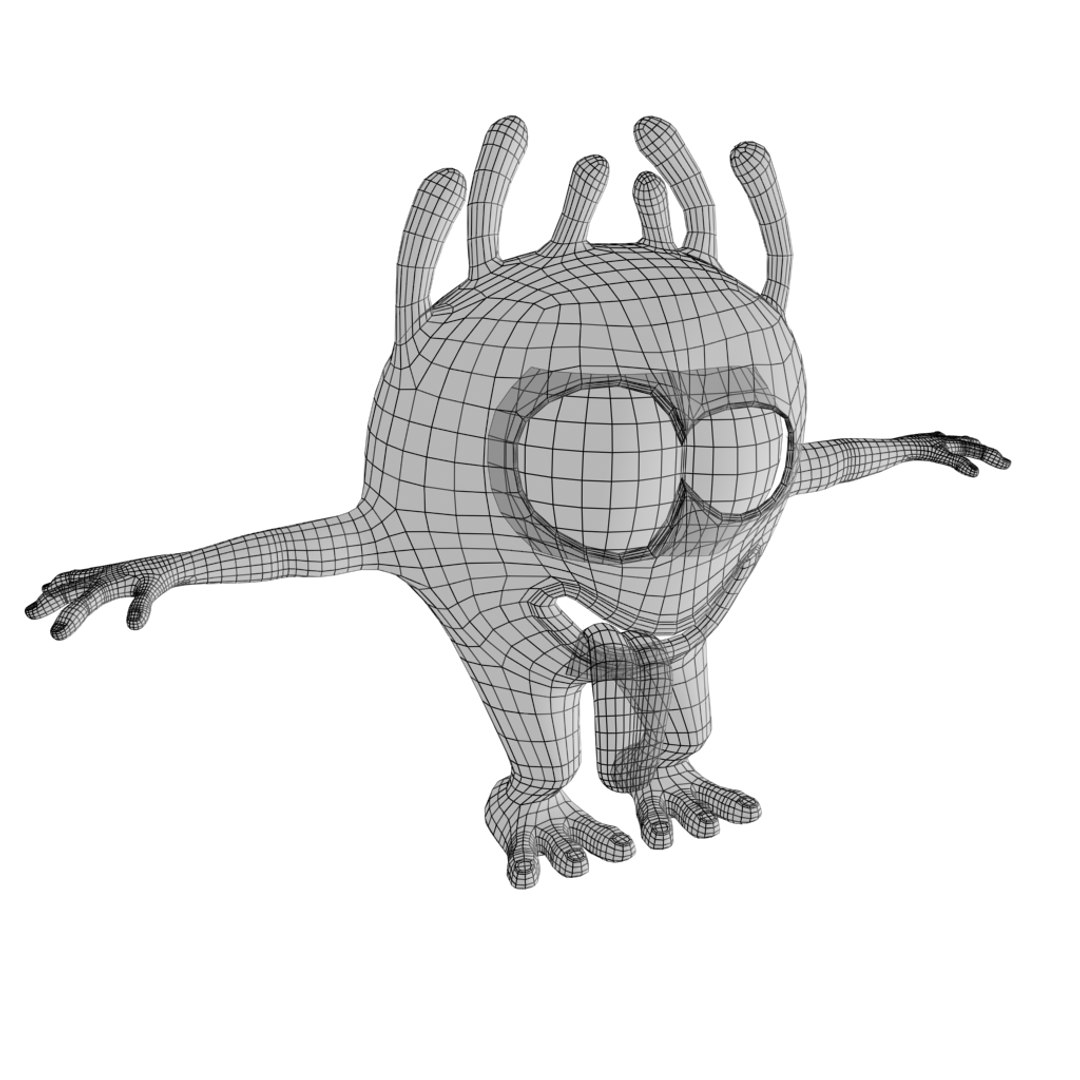 Funny Toon Character 3d Model