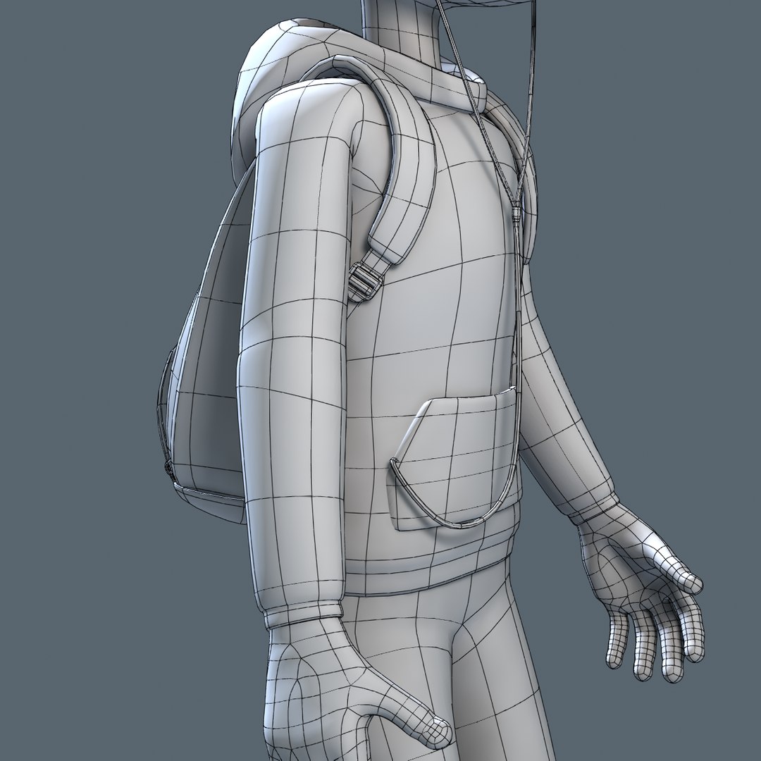 3ds max young male character