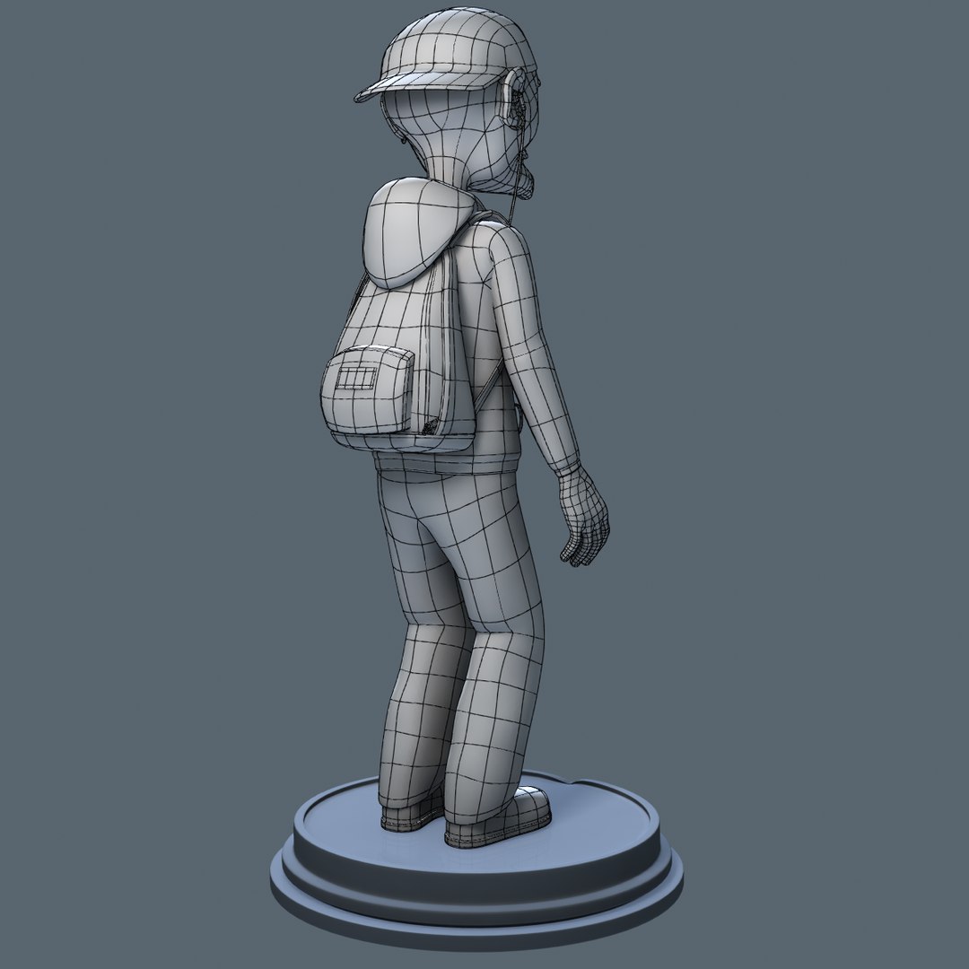 3ds max young male character