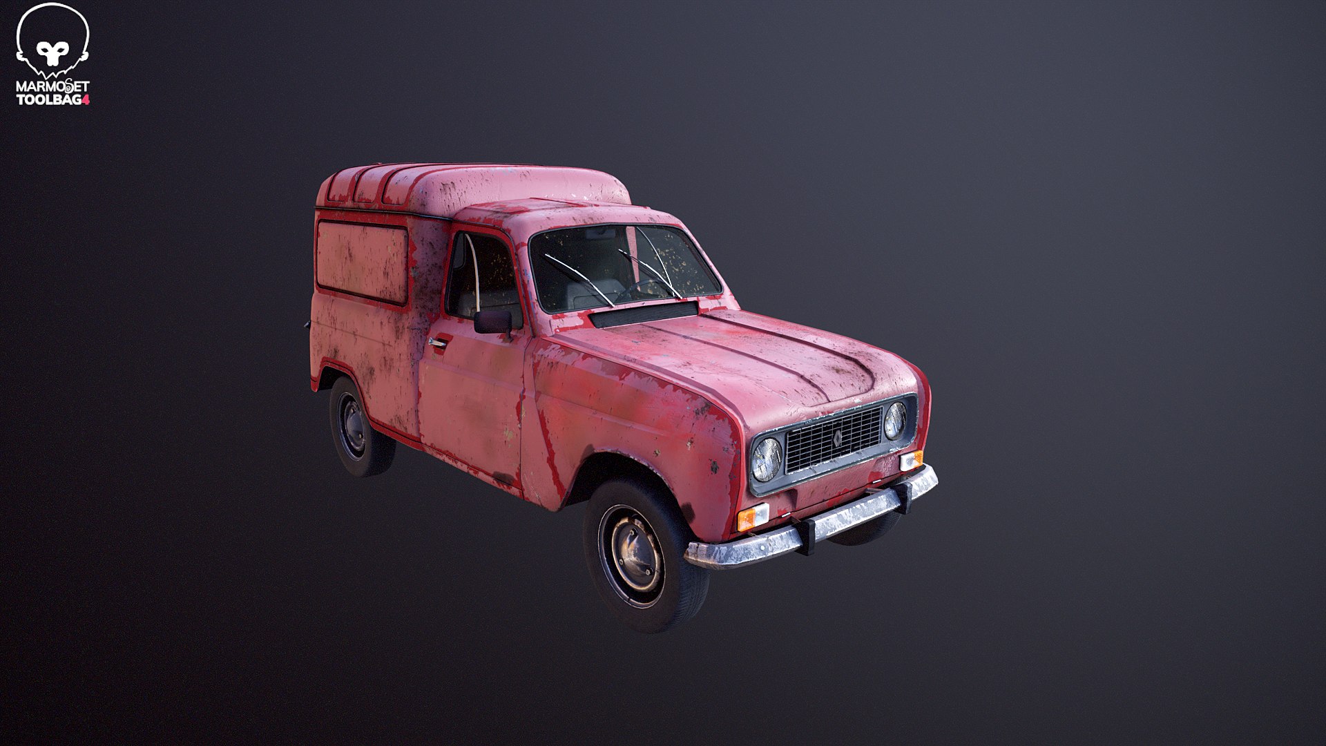 3D Renault 4 Van Rusted Model - TurboSquid 2208646