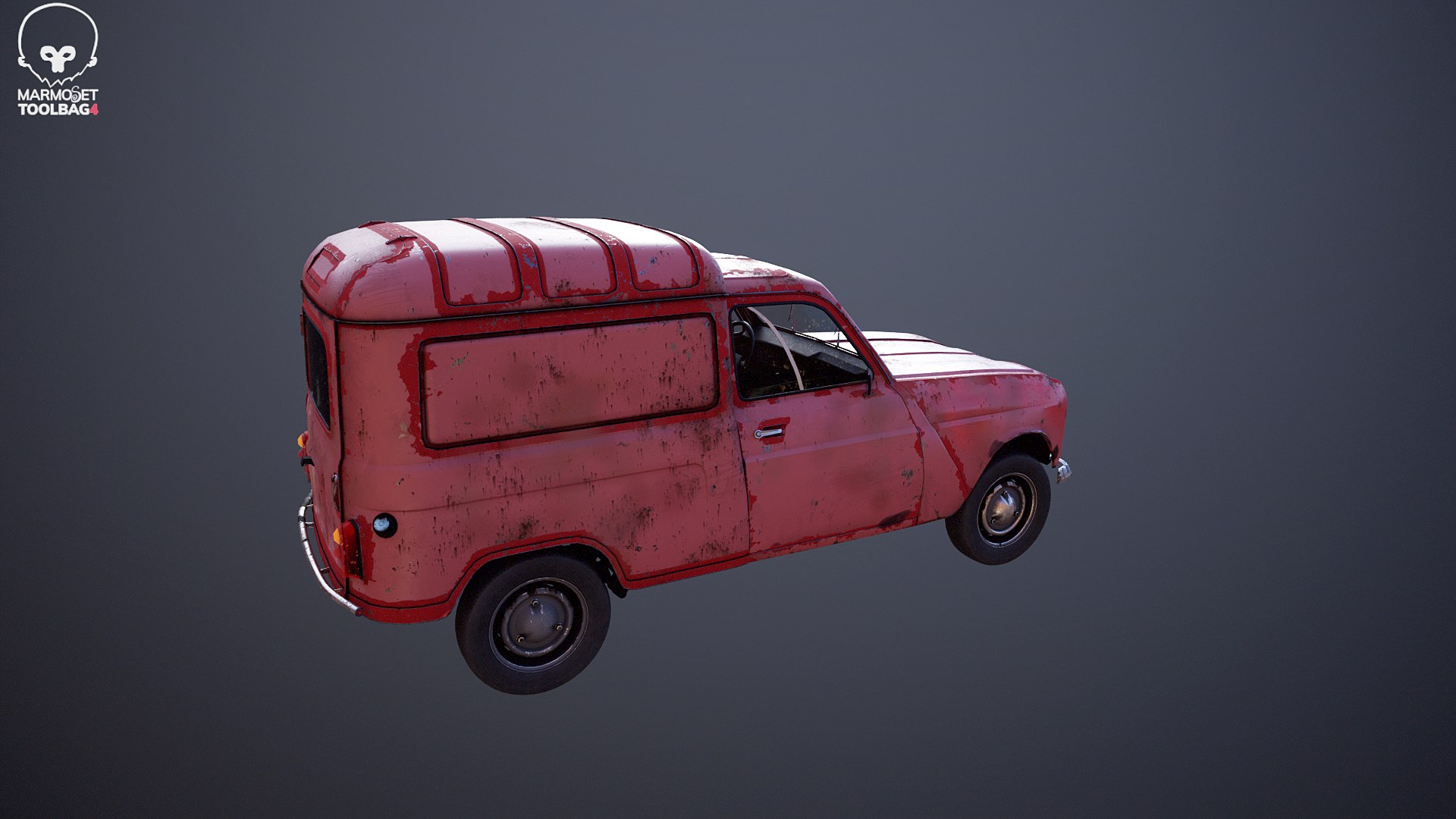 3D Renault 4 Van Rusted Model - TurboSquid 2208646