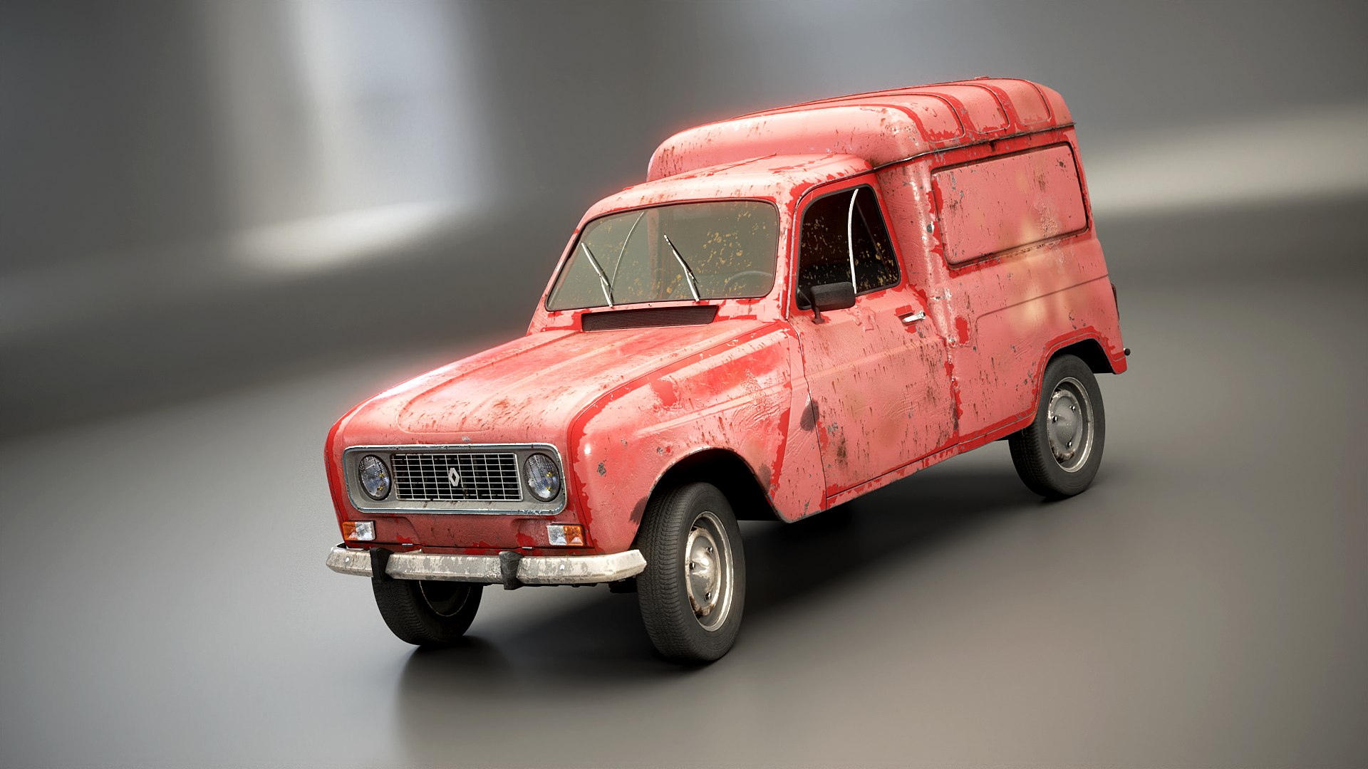 3D Renault 4 Van Rusted Model - TurboSquid 2208646