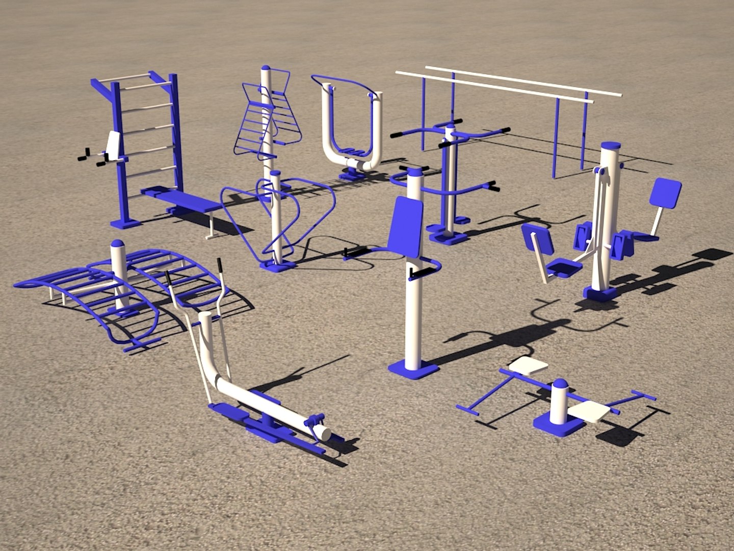 Outdoor Gym 3D Model - TurboSquid 1230707