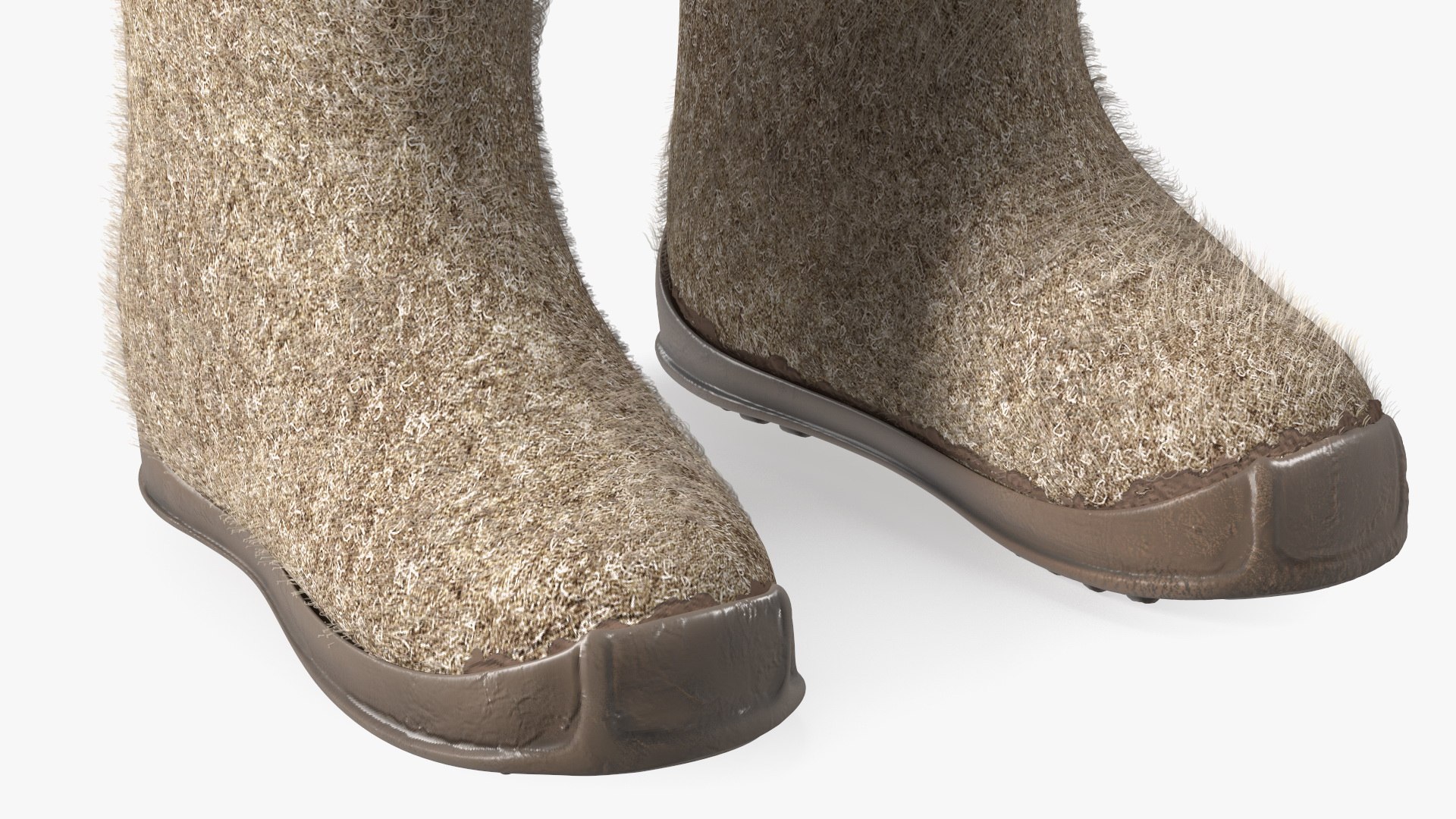 Warm Felt Boots Fur Collection 3D Model - TurboSquid 1992490
