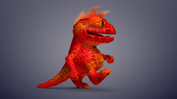 3d model dragon character rigged