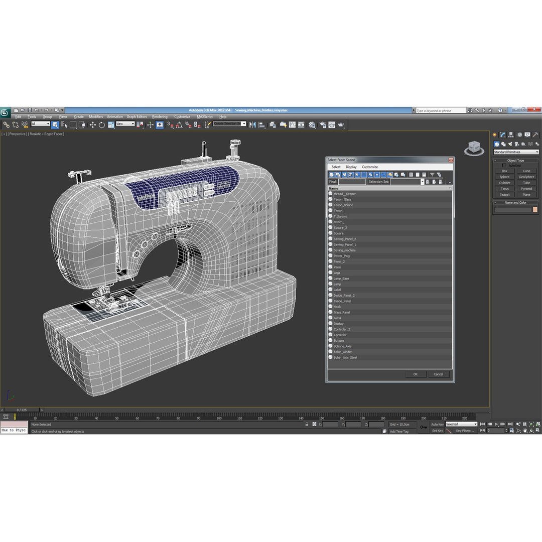 sewing machine brother 3d model