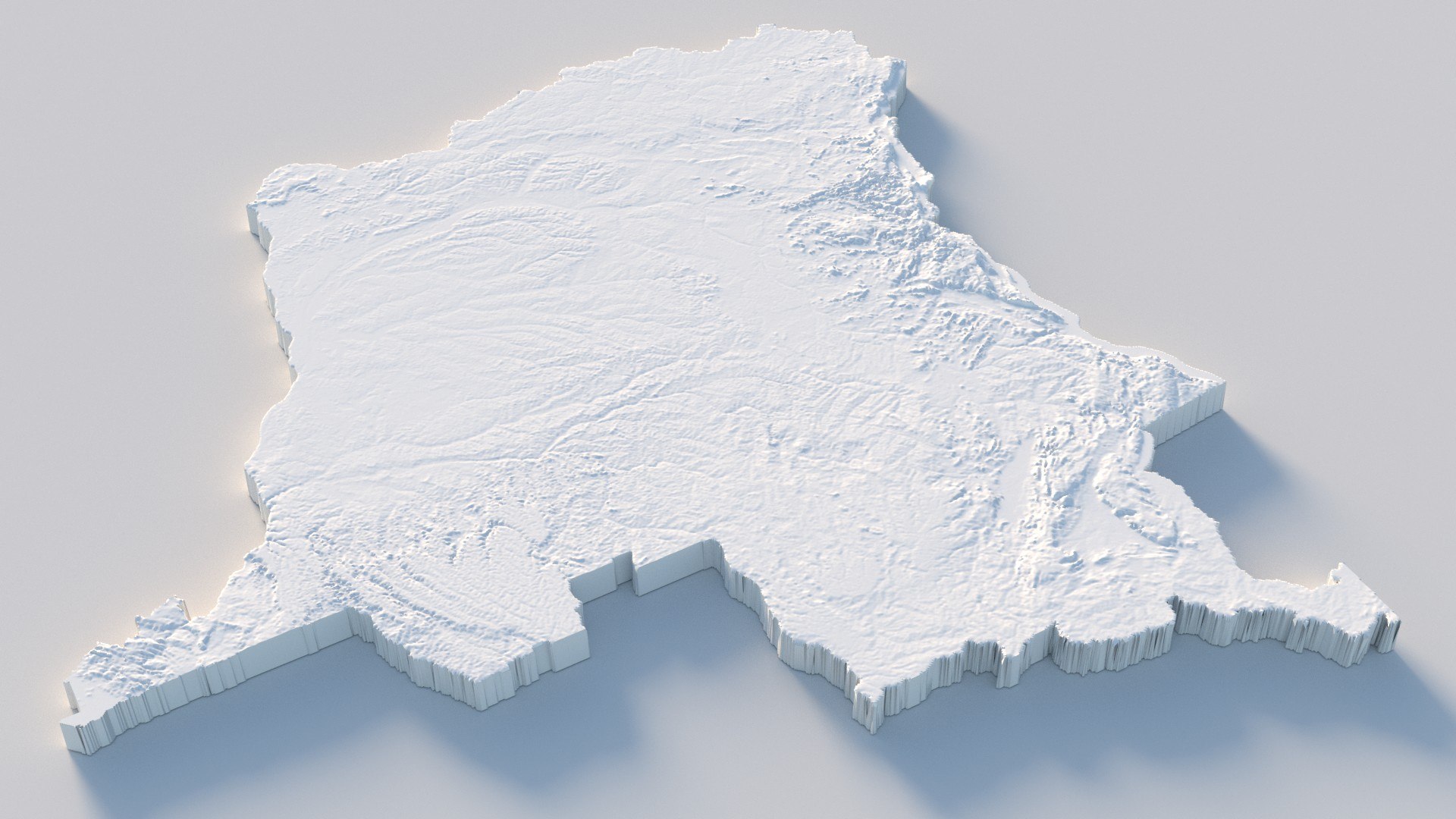 3D Model Congo Democratic Republic Terrain Map - TurboSquid 2336002