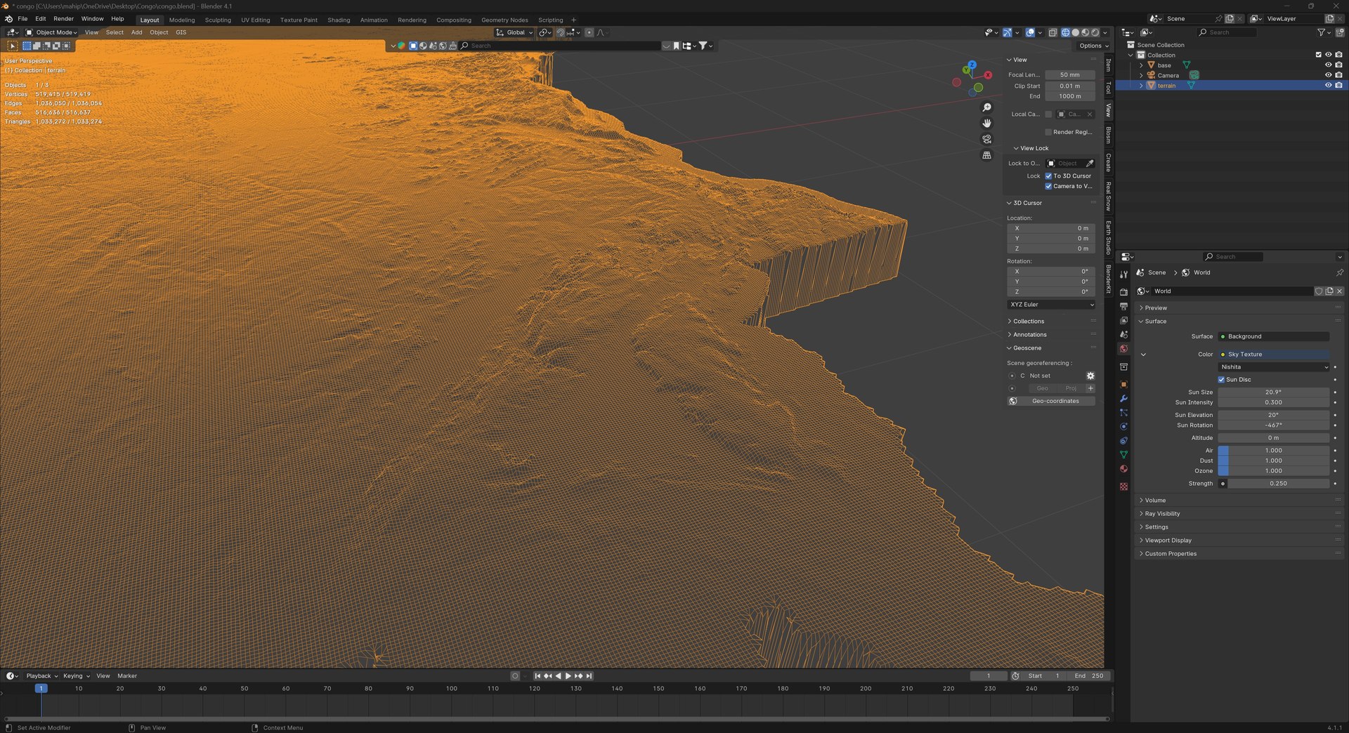 3D Model Congo Democratic Republic Terrain Map - TurboSquid 2336002