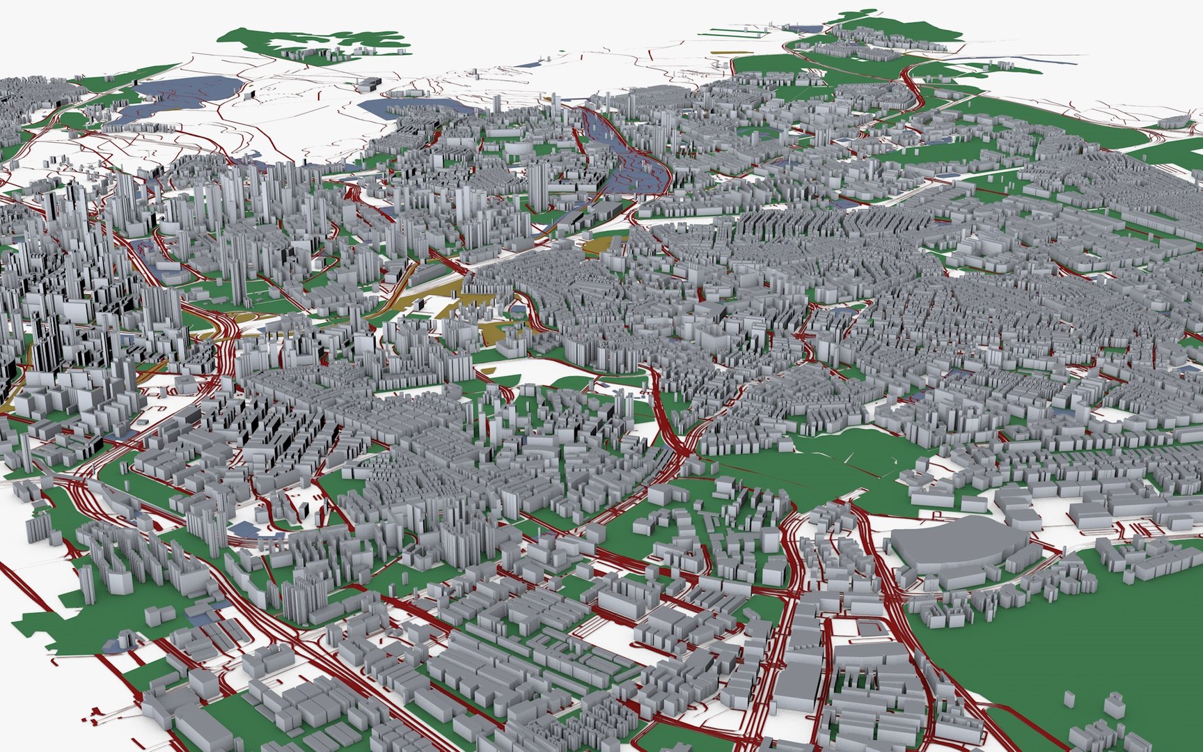3D Town Structure Cityscape Model - TurboSquid 1698103