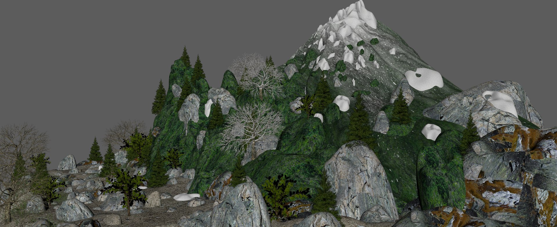 Mountain Landscape Terrain 3D Model - TurboSquid 1359964