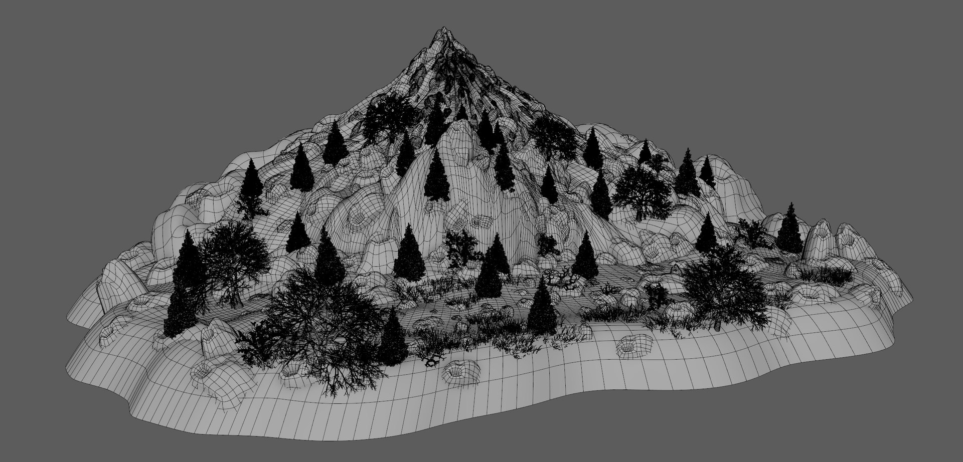 Mountain Landscape Terrain 3D Model - TurboSquid 1359964