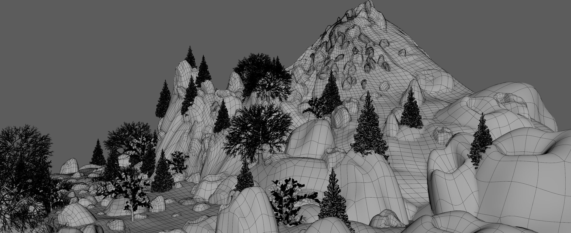 Mountain Landscape Terrain 3D Model - TurboSquid 1359964