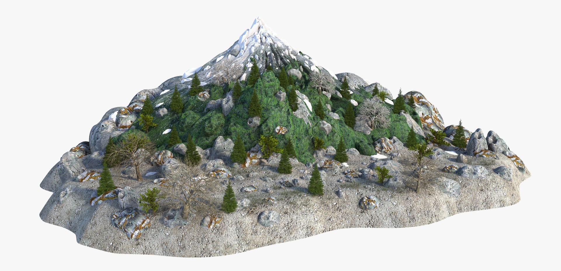 Mountain Landscape Terrain 3D Model - TurboSquid 1359964