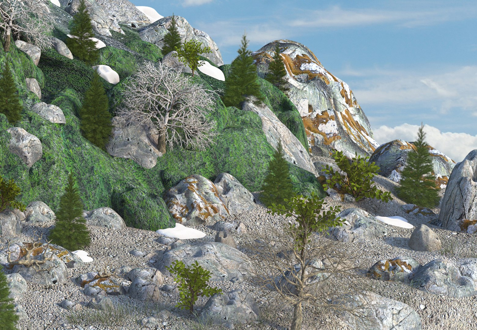Mountain Landscape Terrain 3D Model - TurboSquid 1359964
