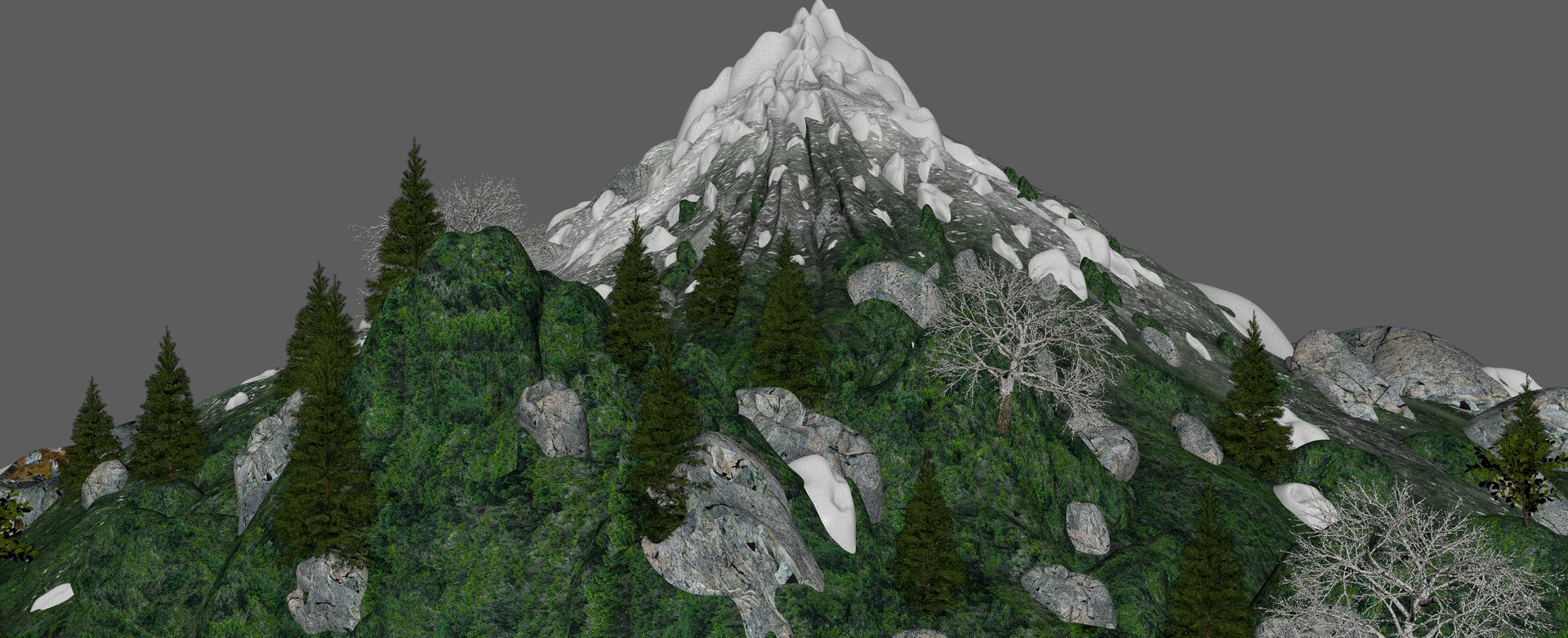 Mountain Landscape Terrain 3D Model - TurboSquid 1359964