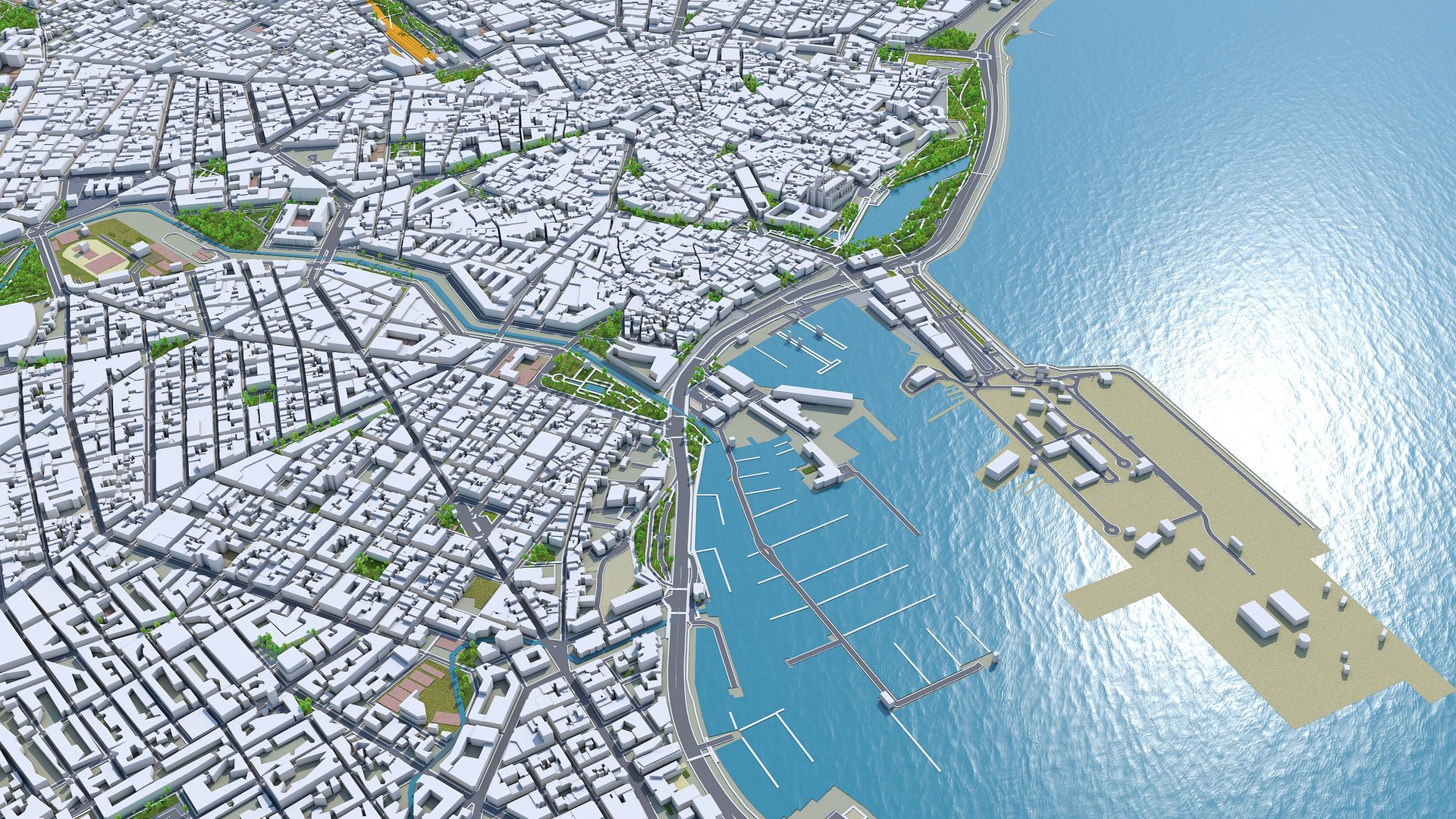 3D Model Palma Downtown Spain - TurboSquid 1989490