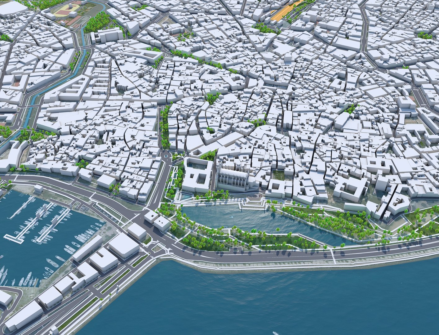 3D Model Palma Downtown Spain - TurboSquid 1989490