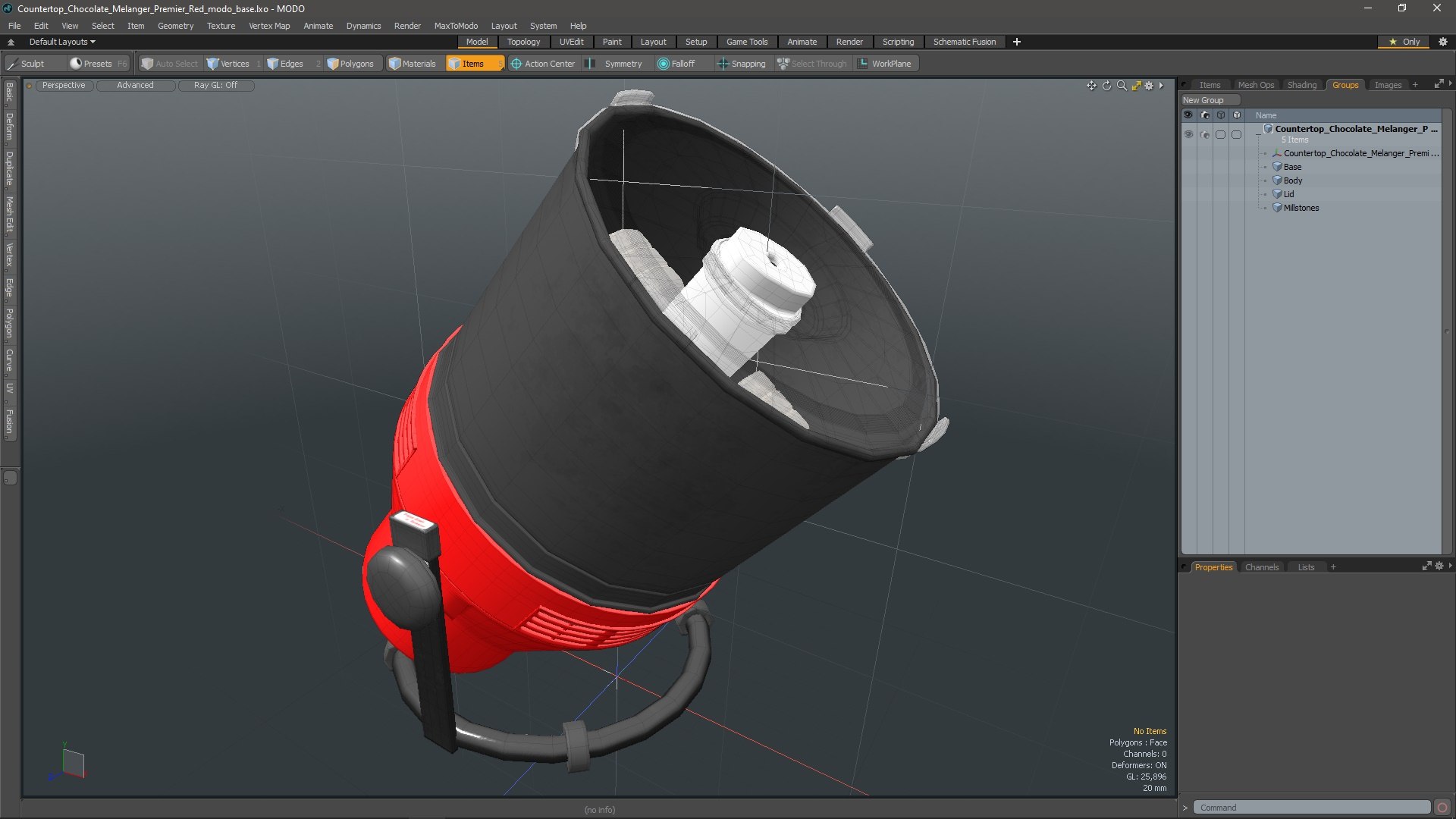 Countertop Chocolate Melanger Premier Red 3D Model - TurboSquid 2222851