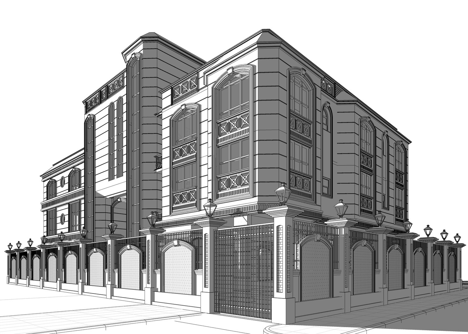 Classic Villa Model - TurboSquid 1522376