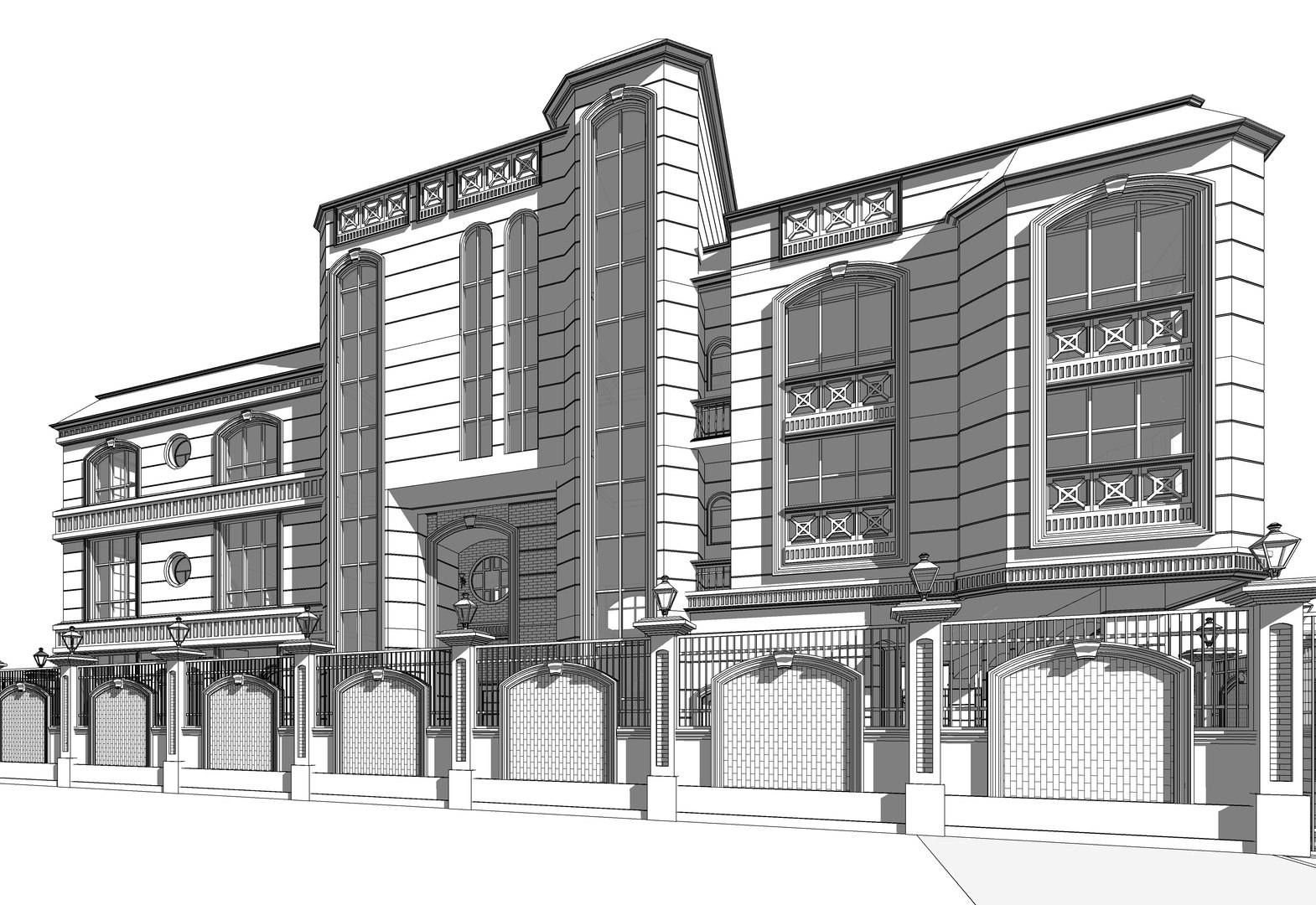 Classic Villa Model - TurboSquid 1522376