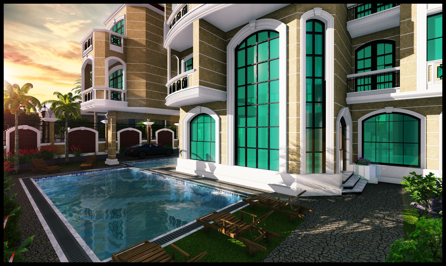 Classic Villa Model - TurboSquid 1522376