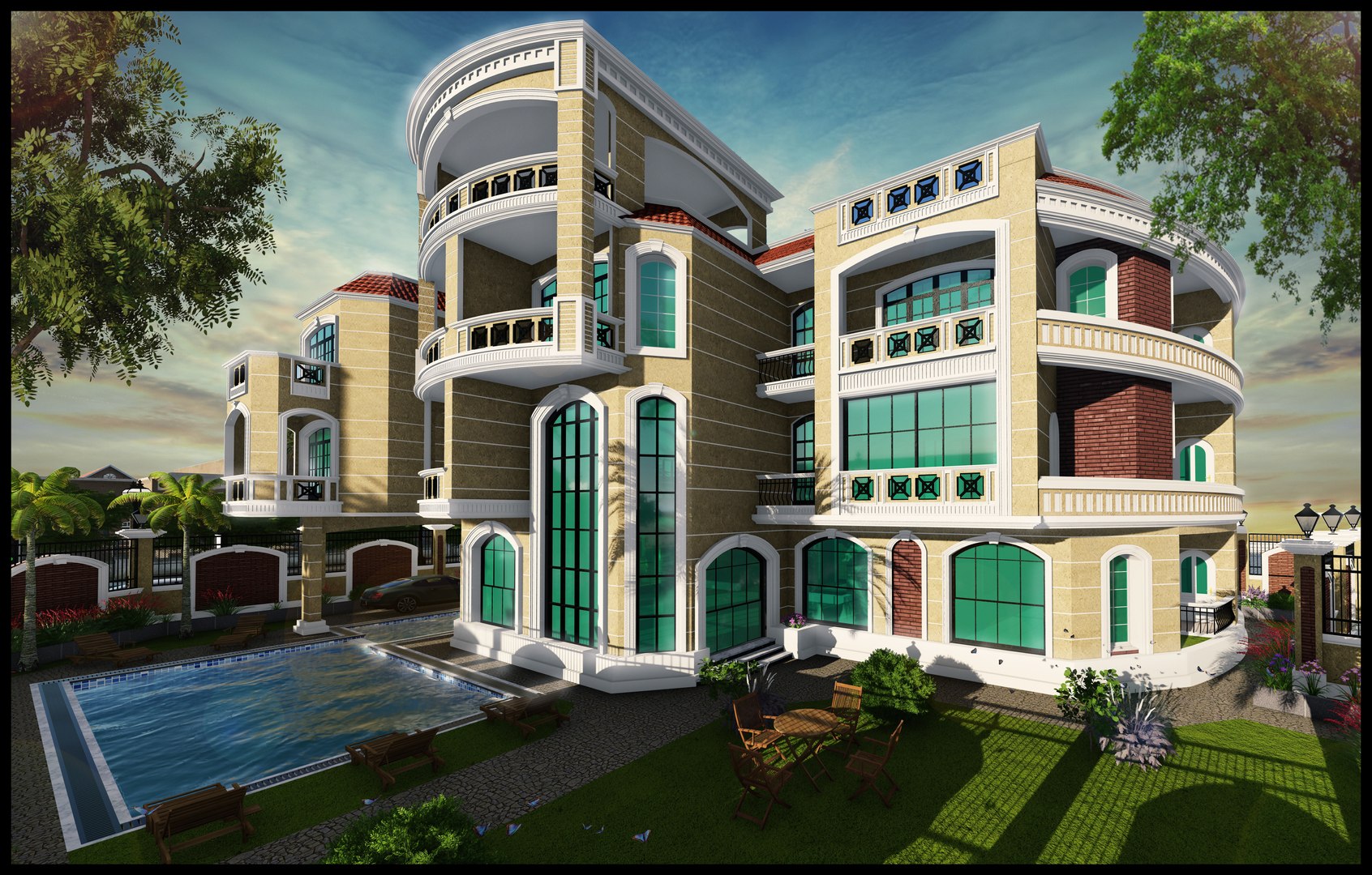 Classic Villa Model - TurboSquid 1522376