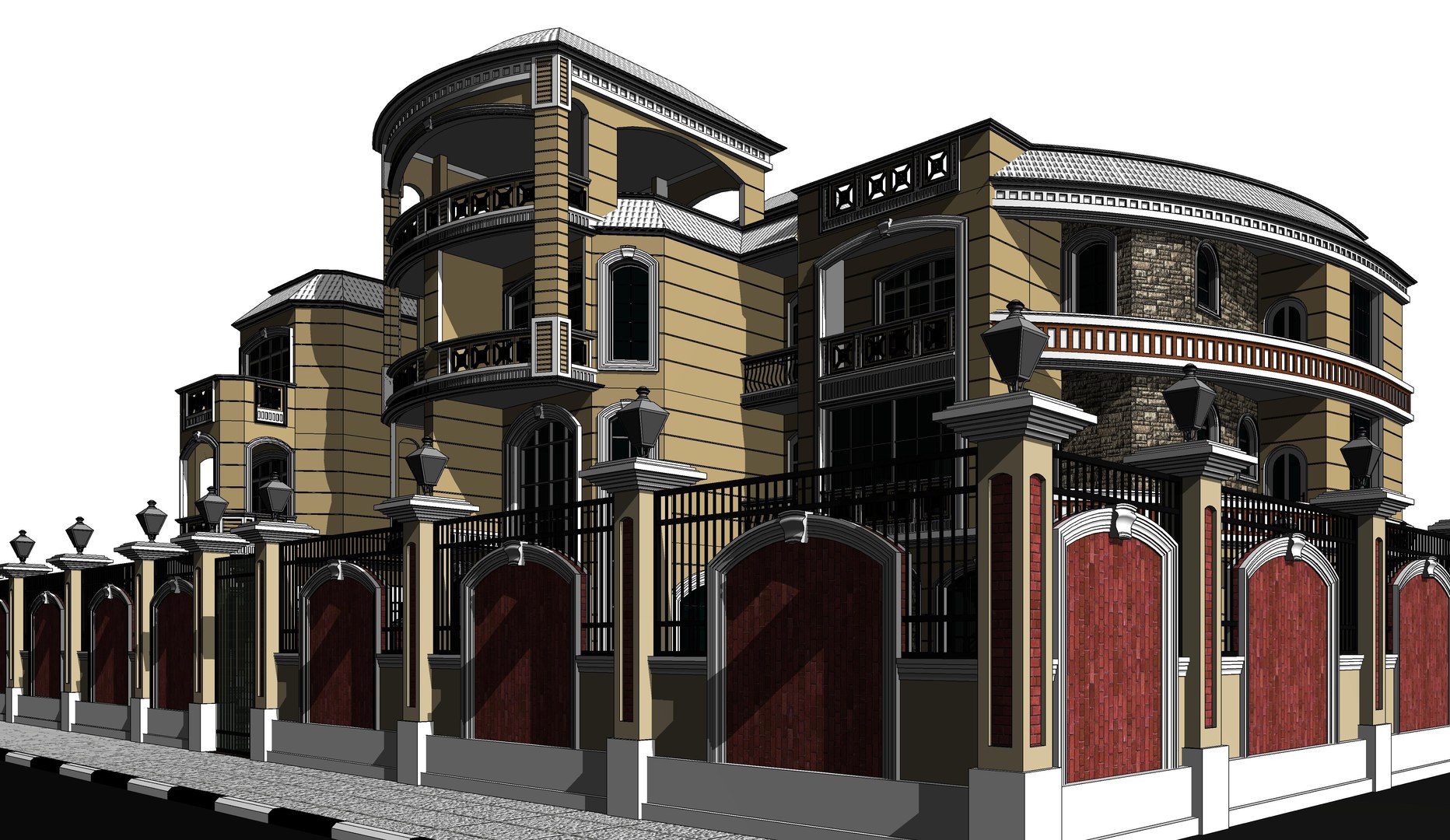 Classic Villa Model - TurboSquid 1522376