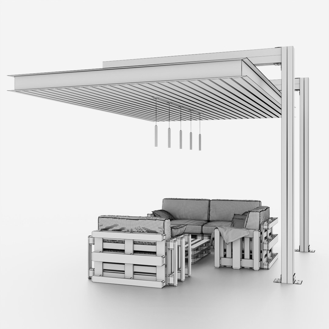 3D Canopy Pallet Garden Furniture - TurboSquid 1450114