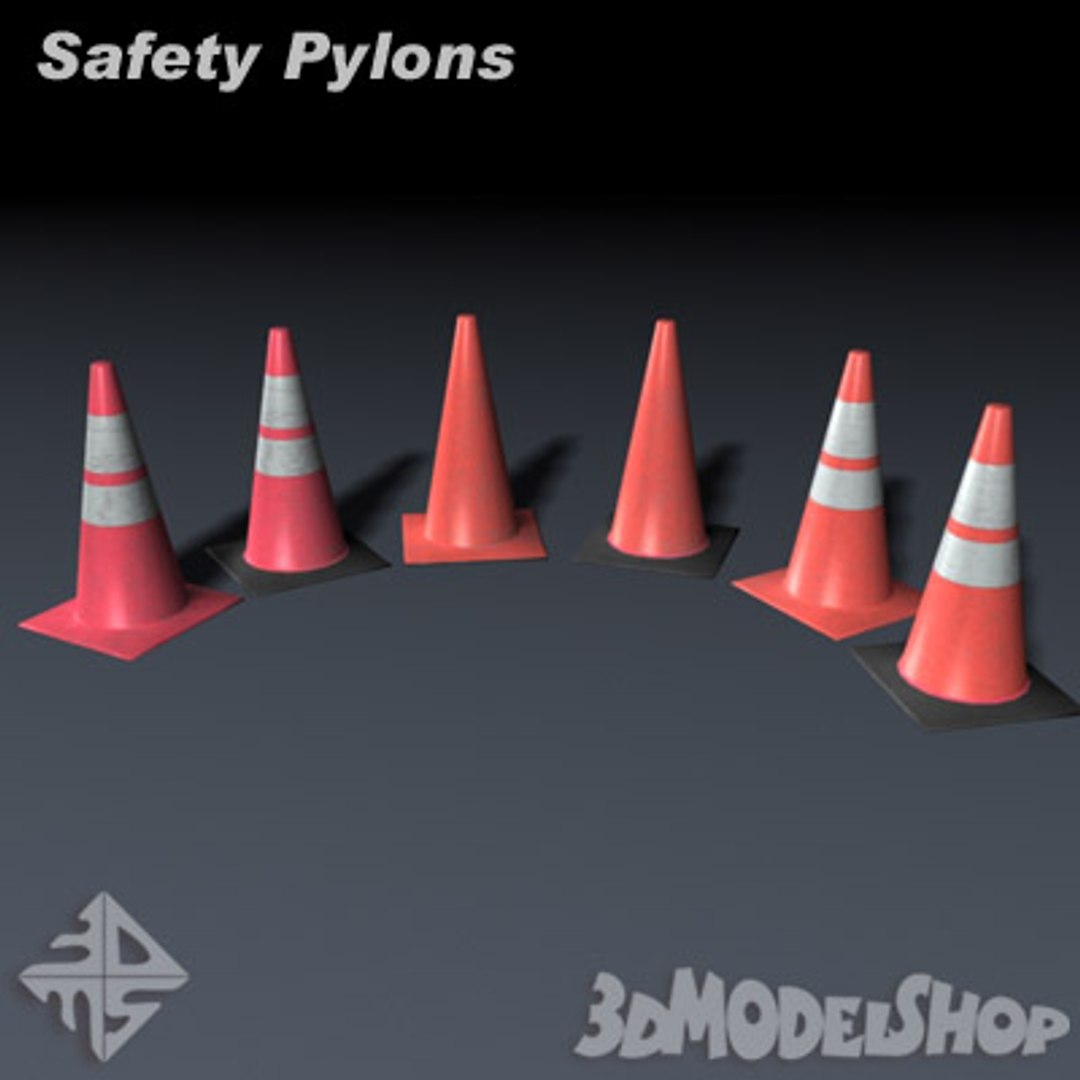safety pylons 3d model