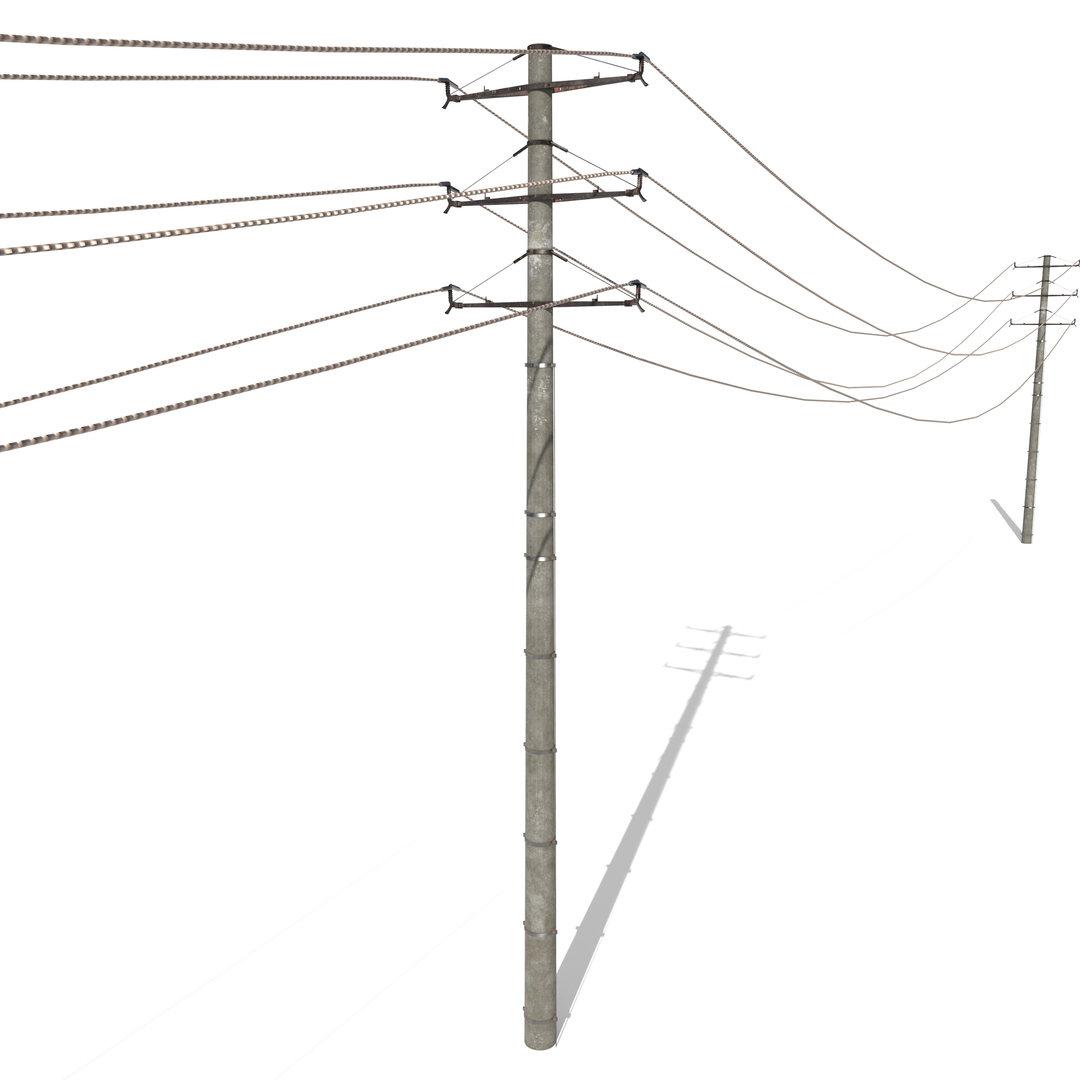 3D Model Electricity Poles - TurboSquid 1469043