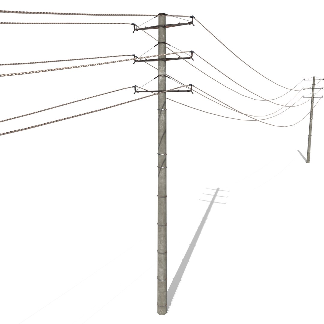 3D Model Electricity Poles - TurboSquid 1469043