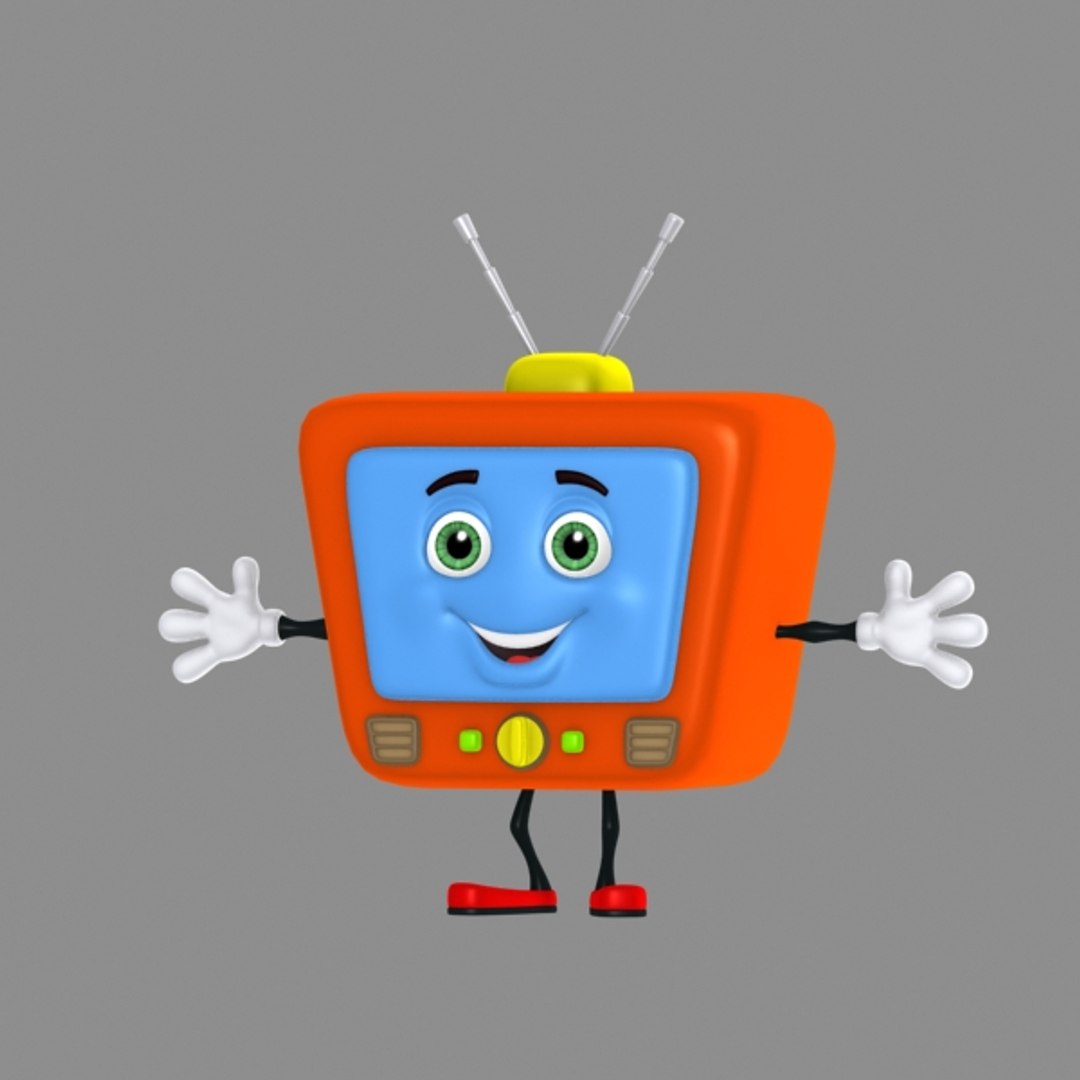Cartoon Retro Tv 3d Obj