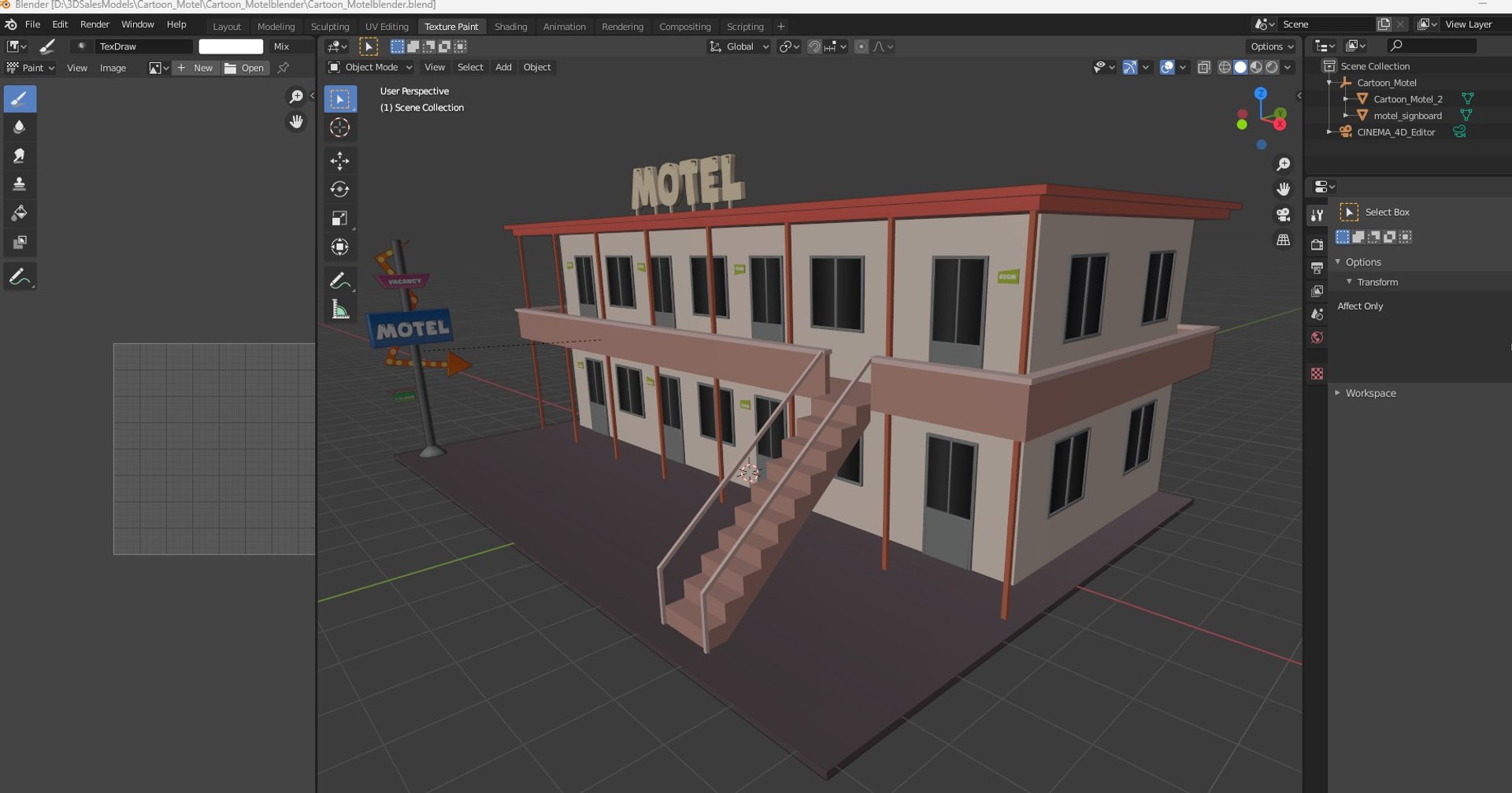 3D Cartoon Motel Model - TurboSquid 2224428