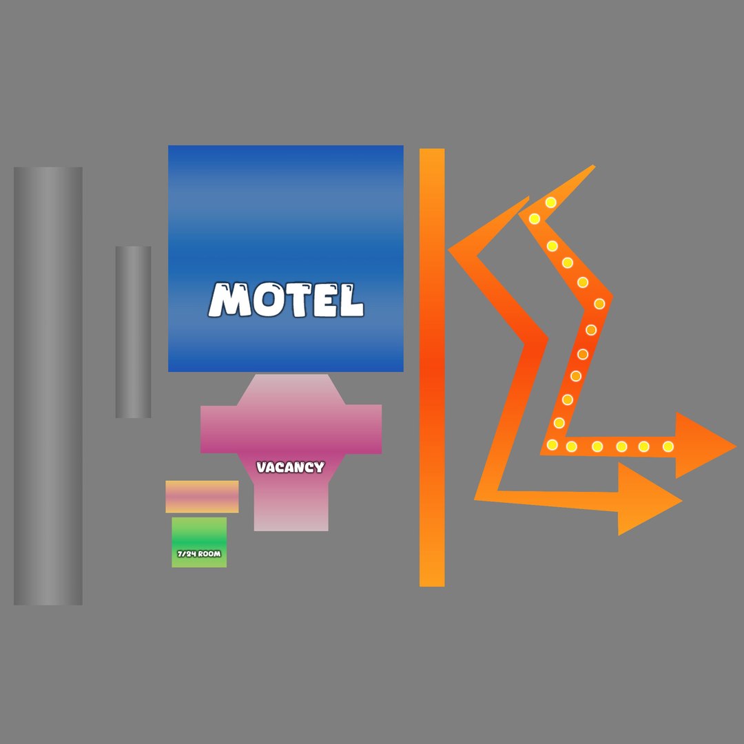 3D Cartoon Motel Model - TurboSquid 2224428