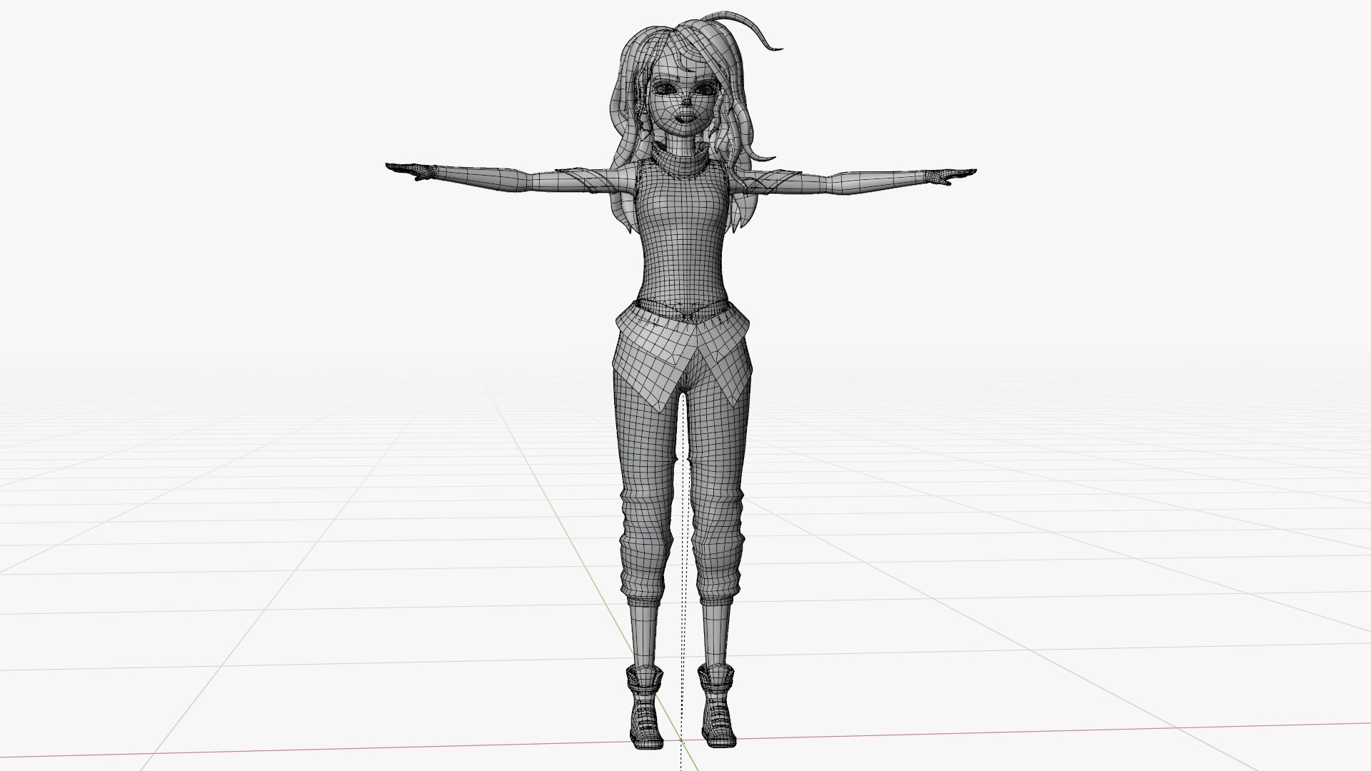 3d Model Character Girl Turbosquid 2070578