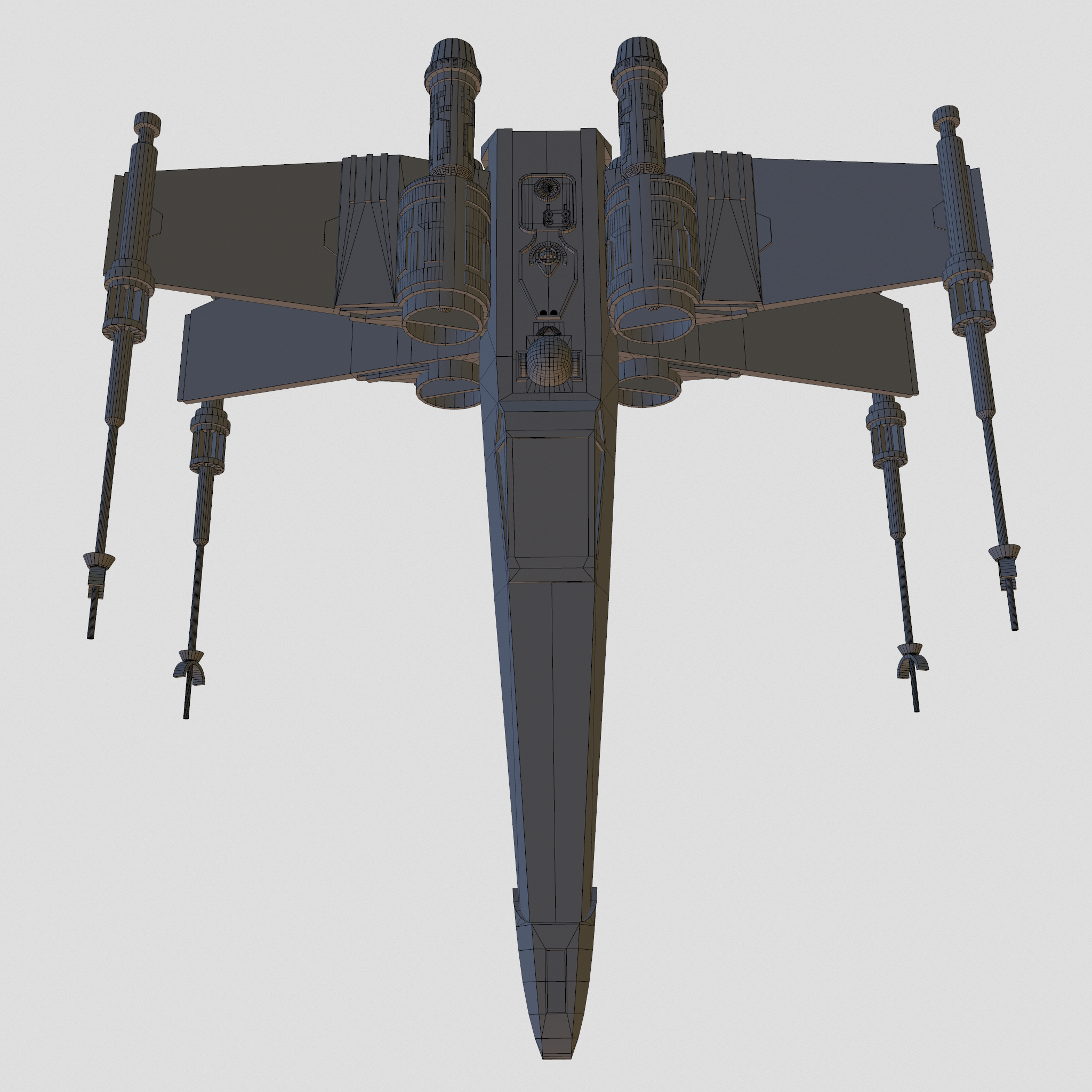 X-wing fighter space 3D model - TurboSquid 1250361