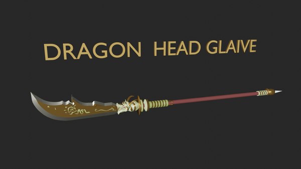wolny Głowa smoka fantasy Glaive Model 3D - TurboSquid 1703539