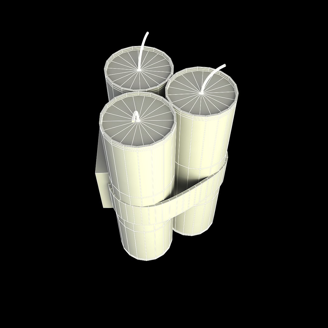 3d model candle tnt